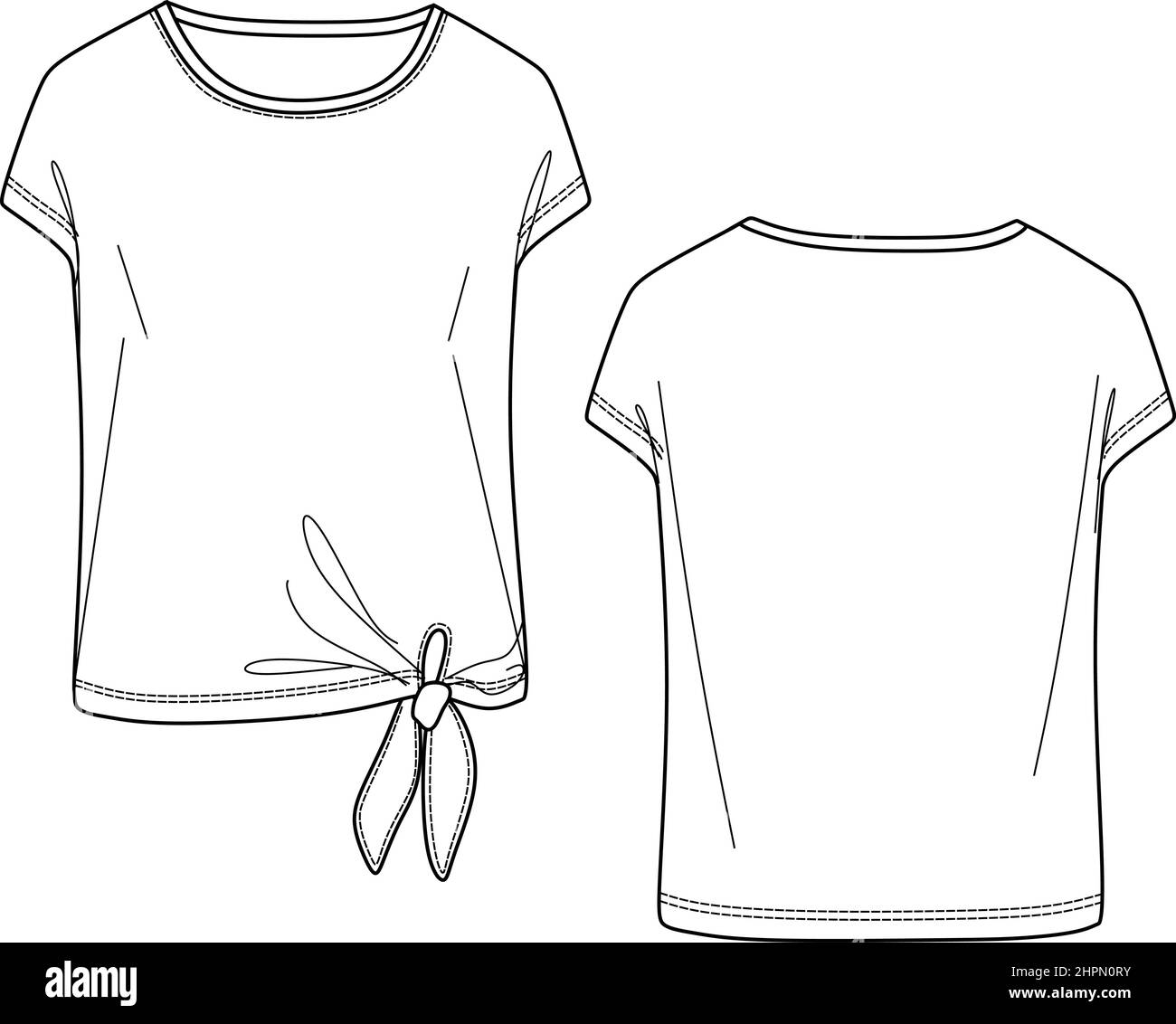 Woman blouse sketch, blouse CAD, top sketch for woman, blouse drawing ...