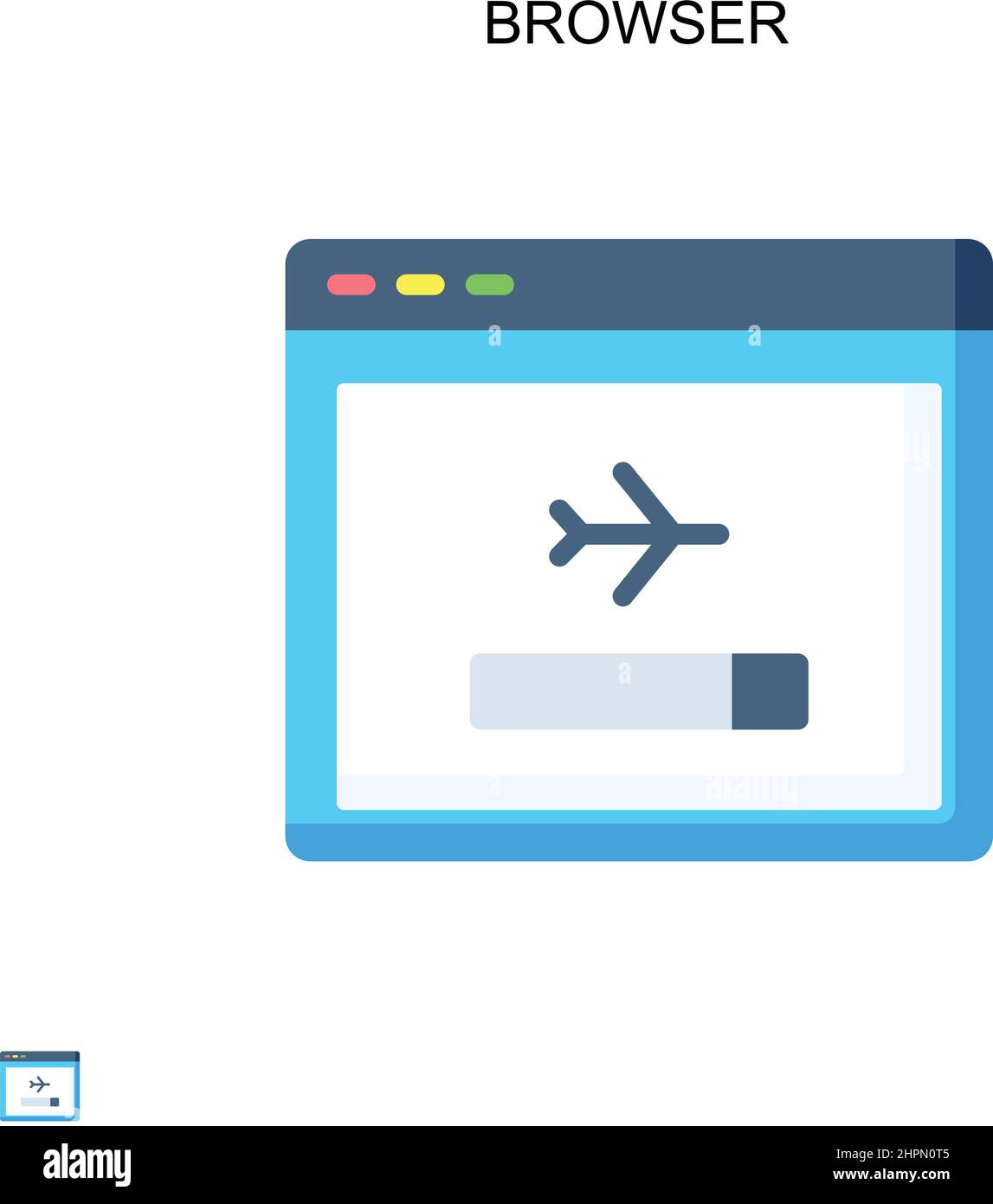 Browser Simple vector icon. Illustration symbol design template for web ...