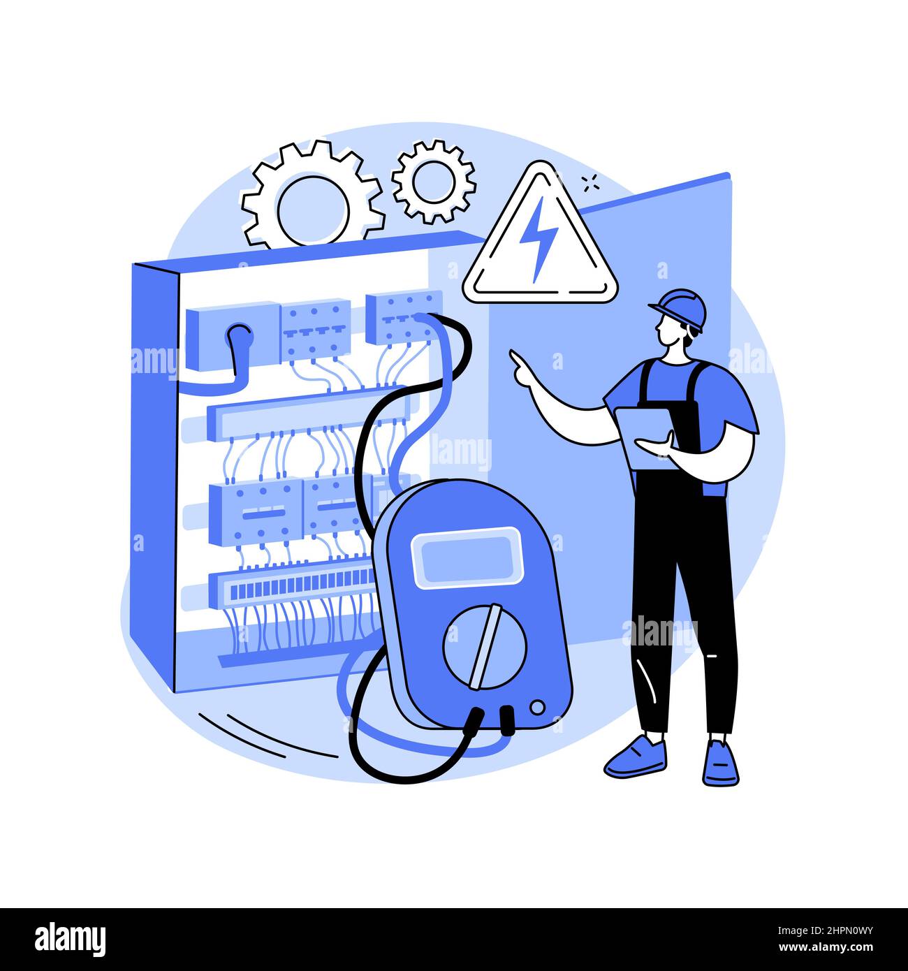 Electrotechnology abstract concept vector illustration Stock Vector ...