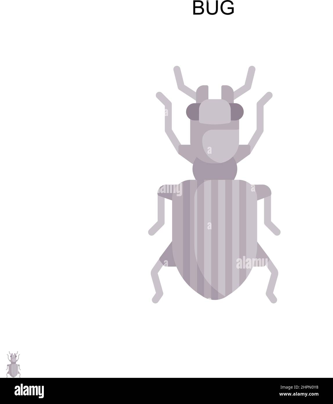 Bug Simple vector icon. Illustration symbol design template for web ...