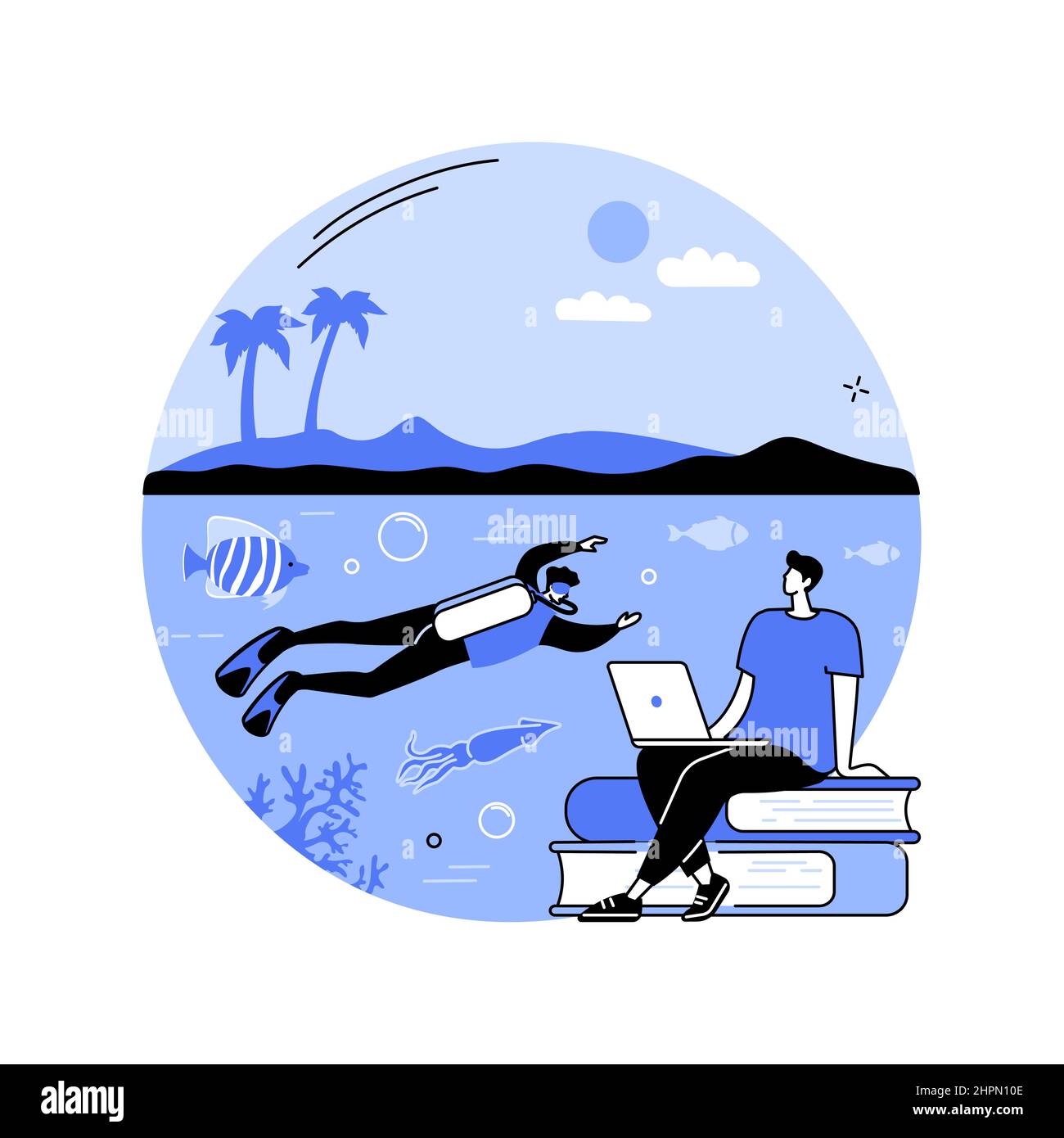 Oceanography abstract concept vector illustration Stock Vector Image ...