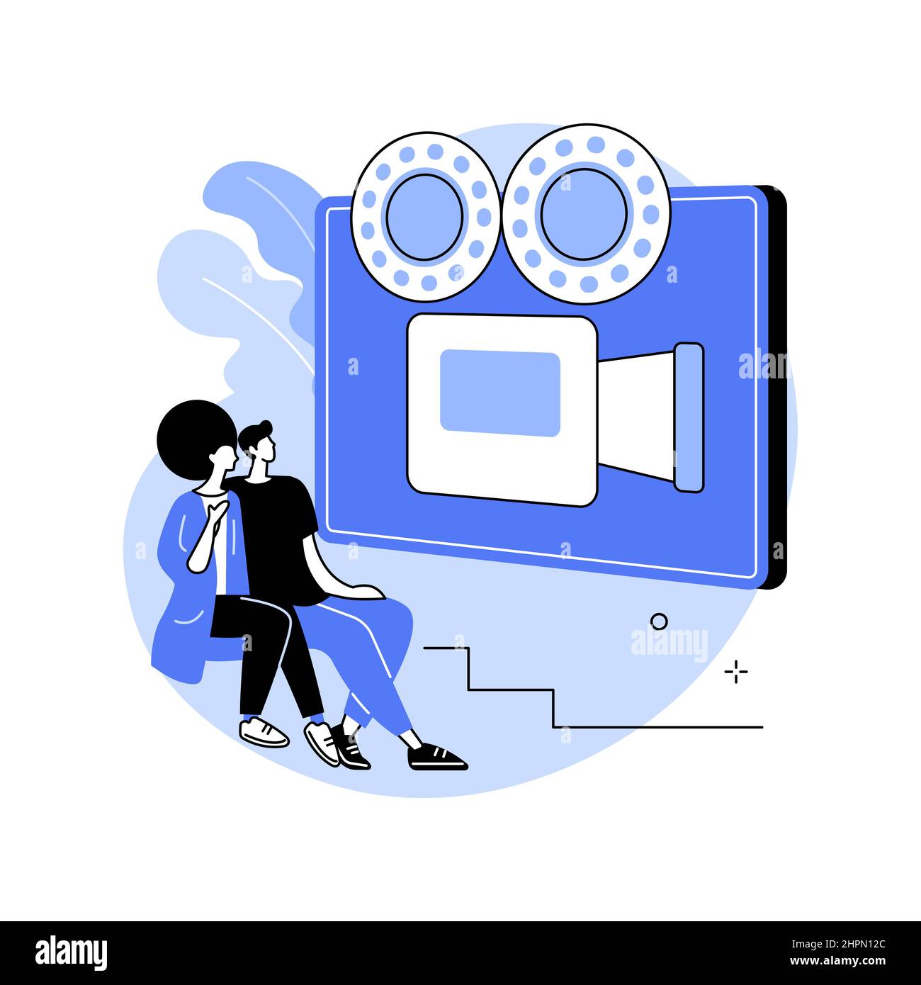 Open air cinema abstract concept vector illustration Stock Vector Image ...