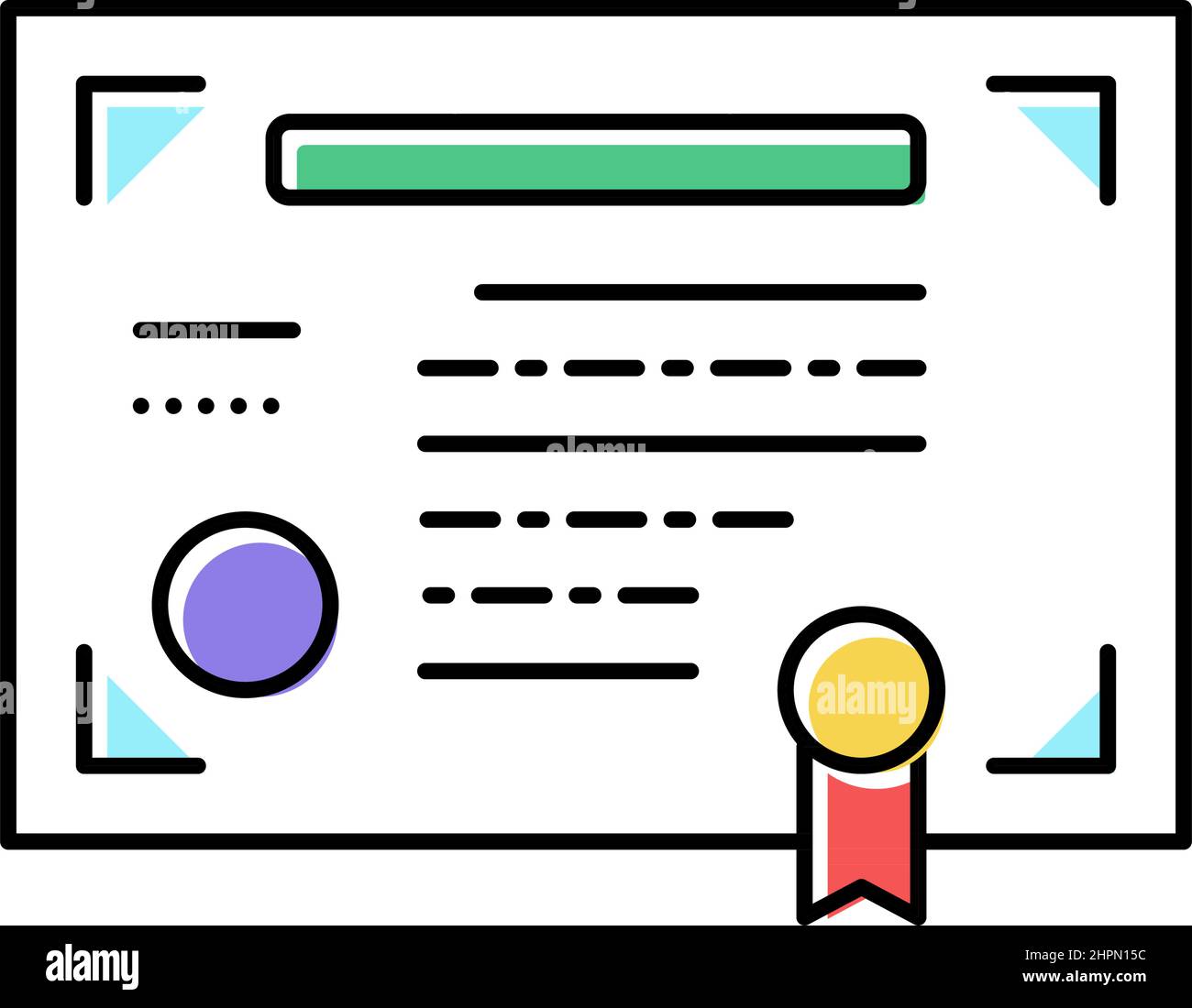 company share document color icon vector illustration Stock Vector ...