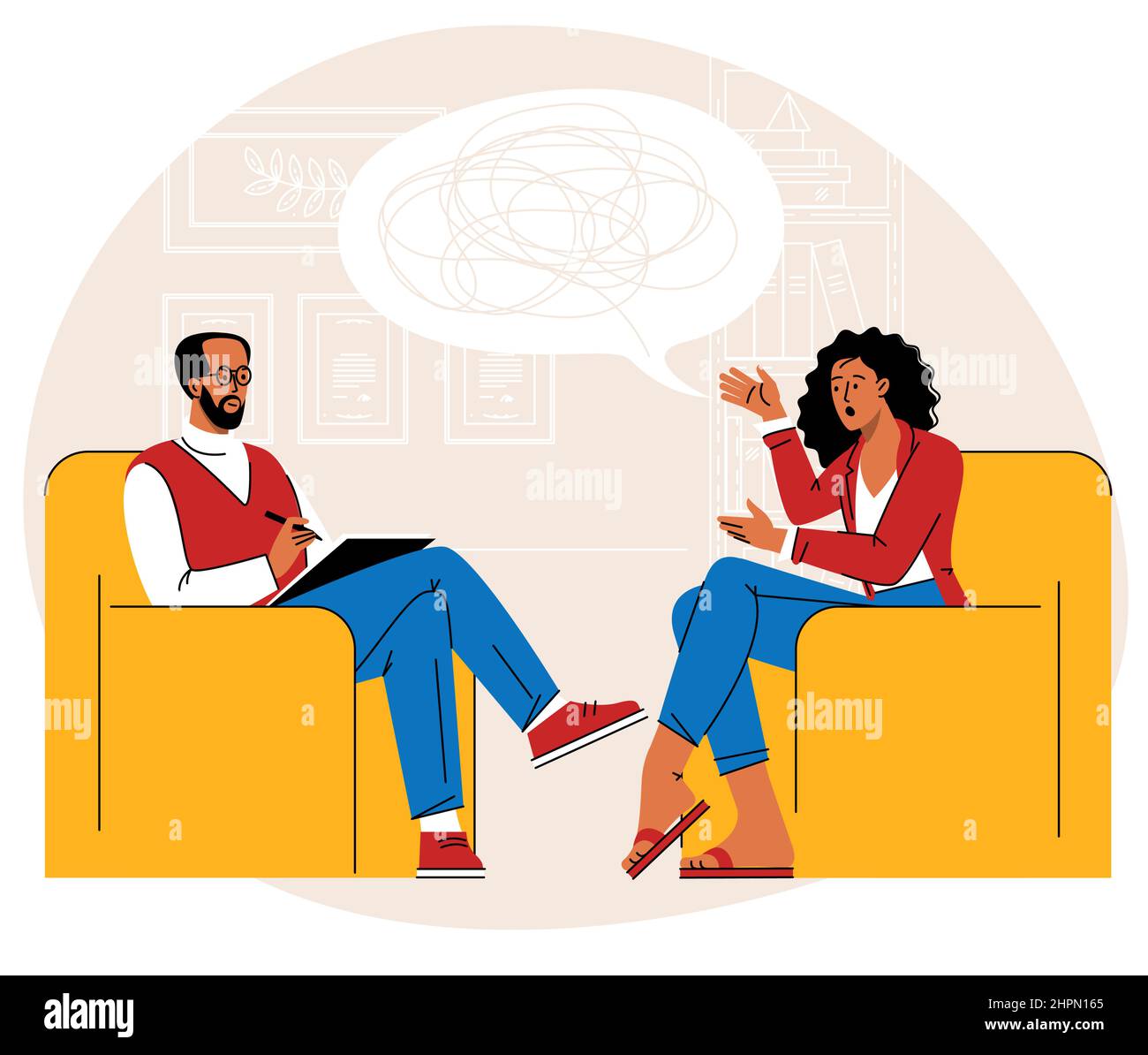 Psychologist armchair Stock Vector Images - Alamy