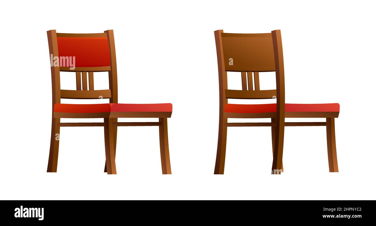 Vintage chair back view Stock Vector Images - Alamy