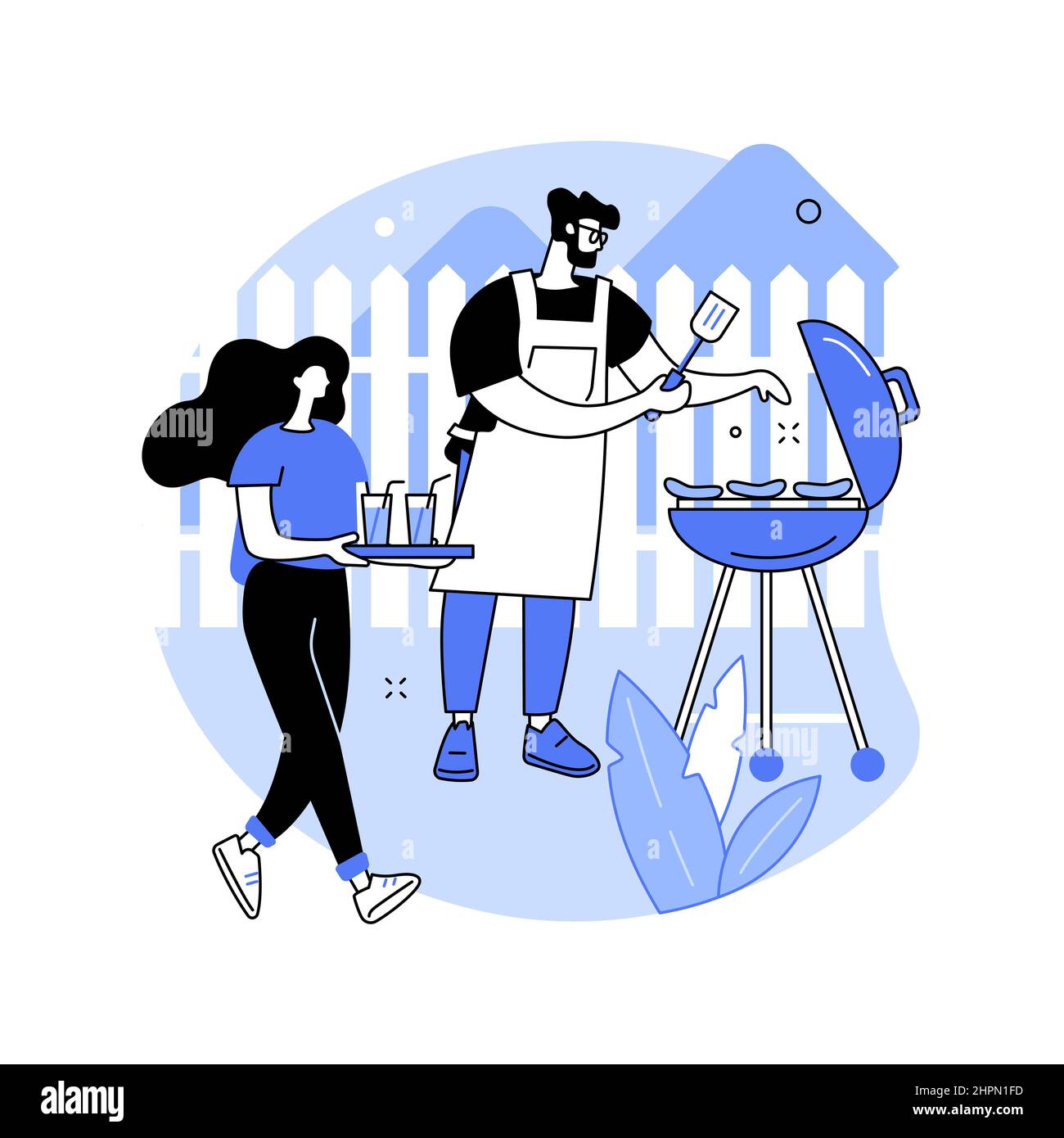 Evening family gathering illustration hi-res stock photography and ...