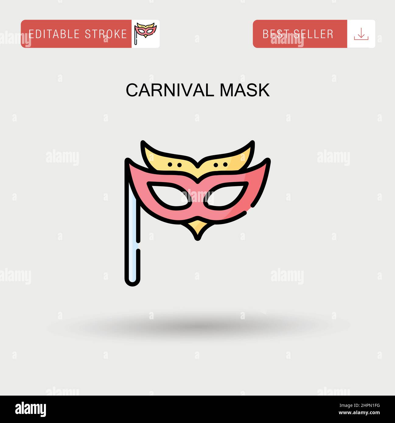 Carnival mask Simple vector icon Stock Vector Image & Art - Alamy