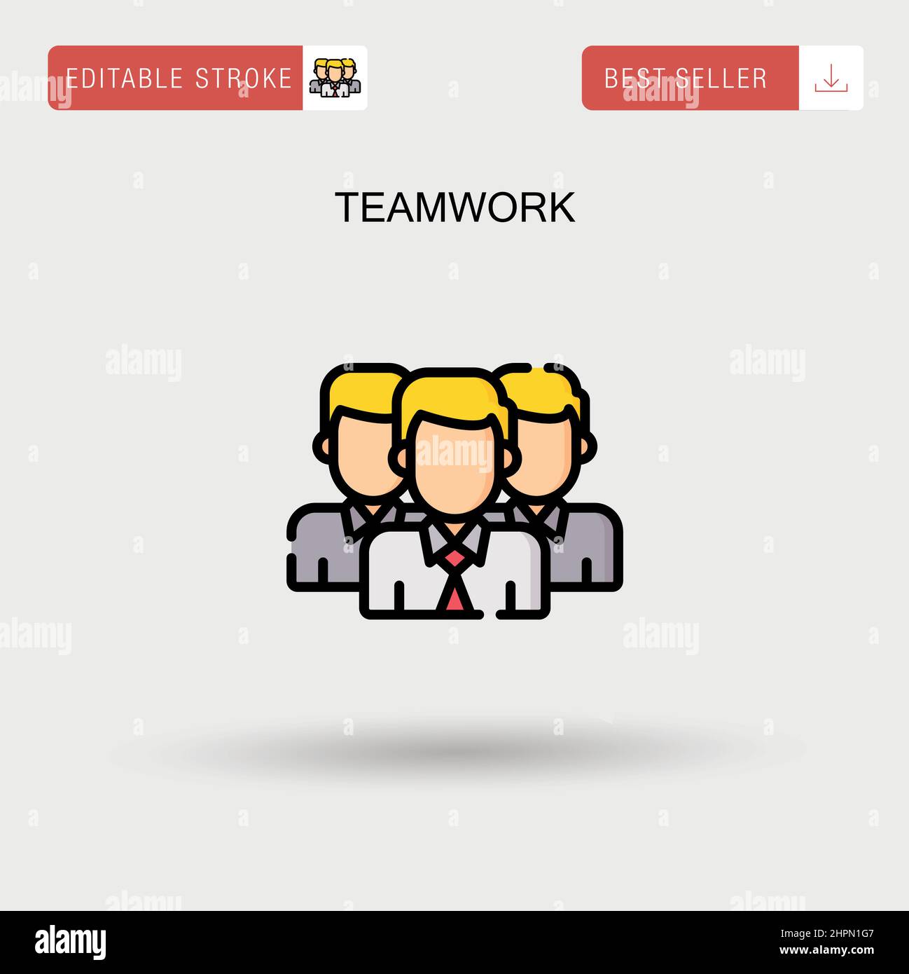 Teamwork Simple vector icon Stock Vector Image & Art - Alamy