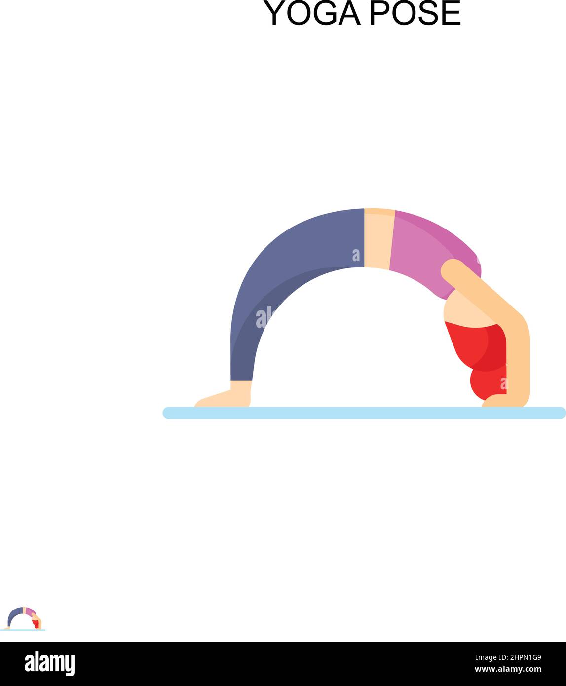 Yoga pose Simple vector icon. Illustration symbol design template for ...