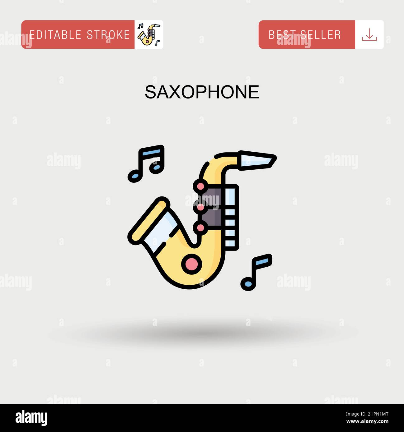 Saxophone instrument music festival Stock Vector Images - Alamy