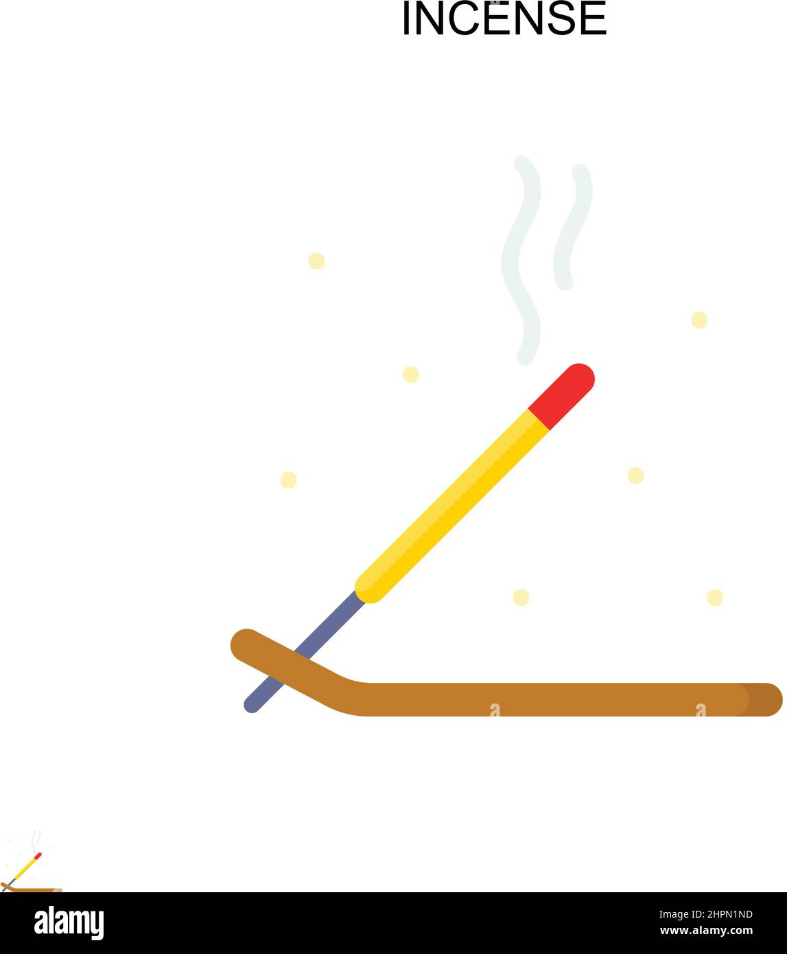 Incense Simple vector icon. Illustration symbol design template for web ...
