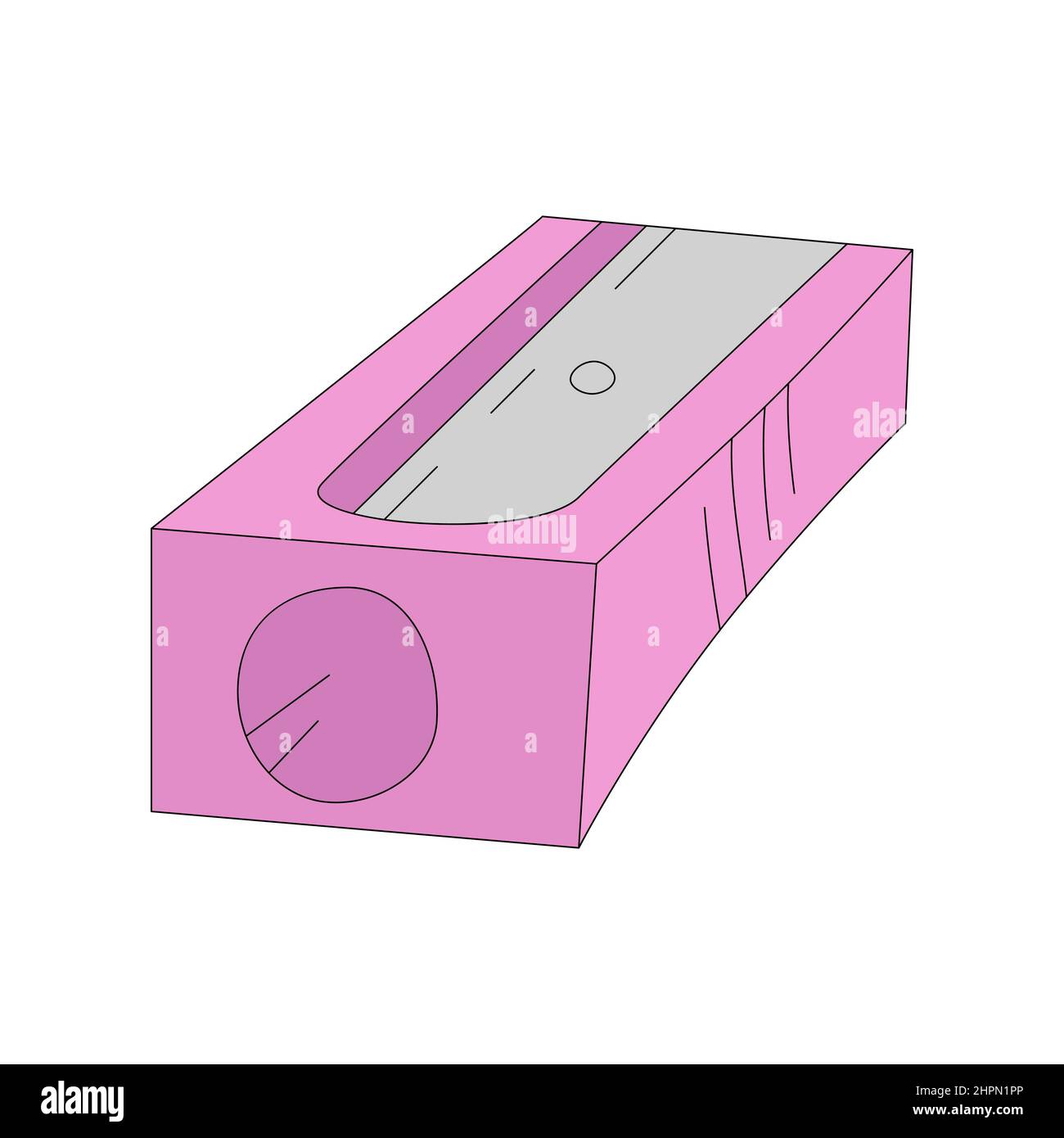 Sharpener in cartoon style. Vector illustration isolated on white ...