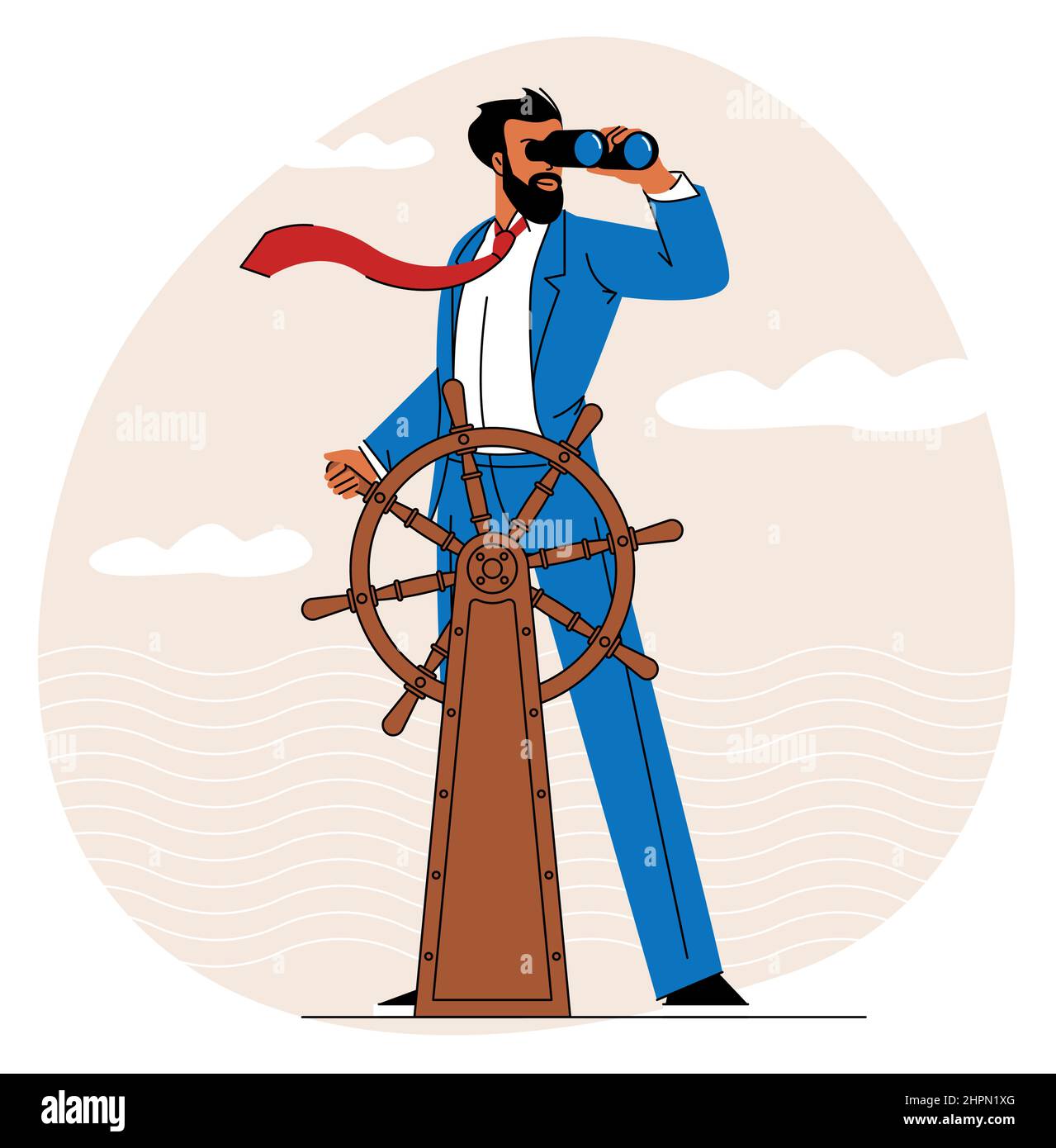 Business captain vector concept Stock Vector Image & Art - Alamy