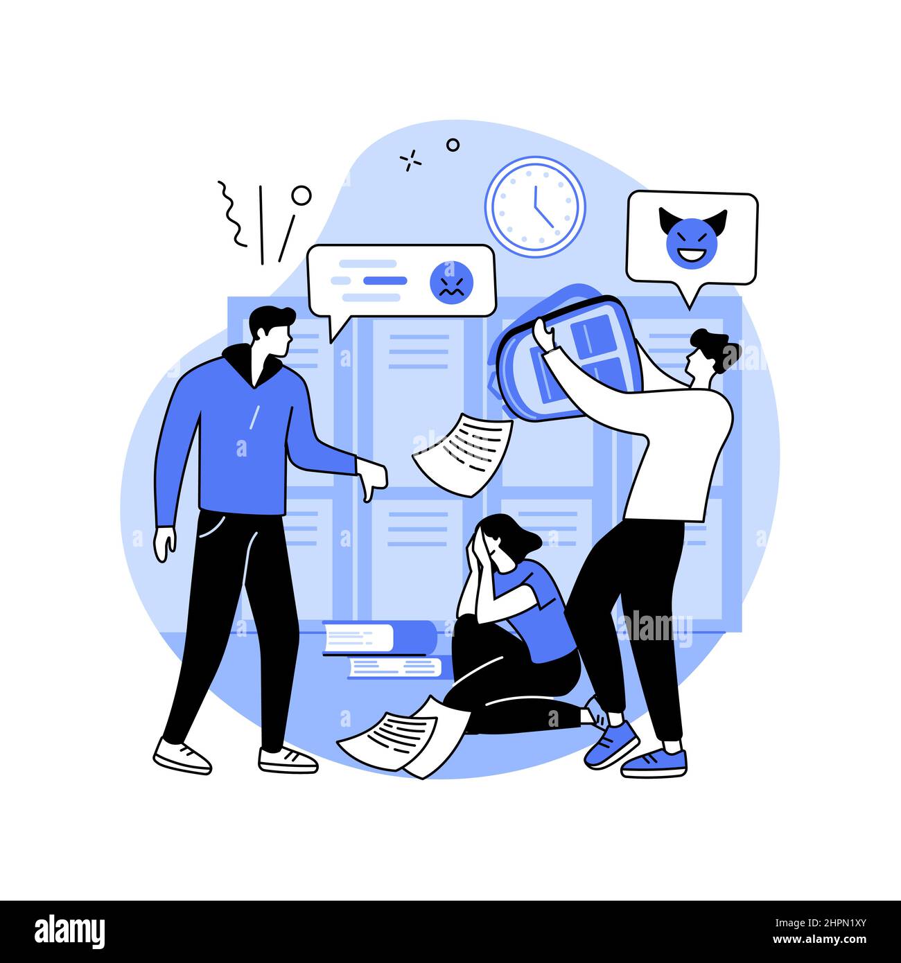 Violence at school abstract concept vector illustration Stock Vector ...