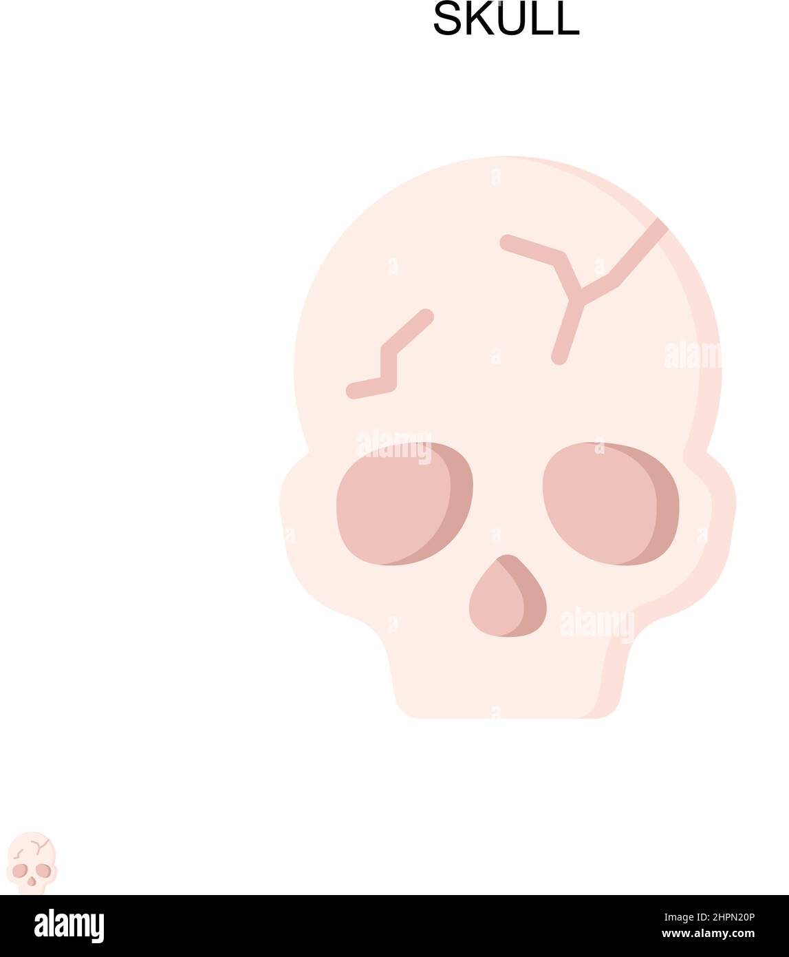 Skull Simple vector icon. Illustration symbol design template for web ...