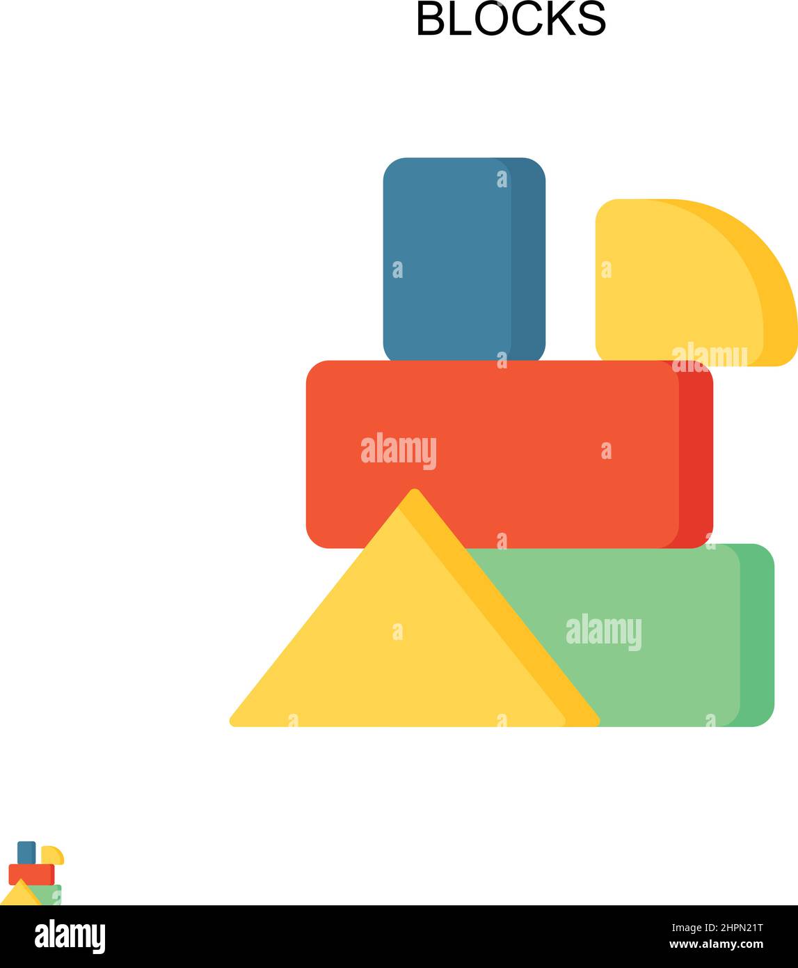 Blocks Simple vector icon. Illustration symbol design template for web ...