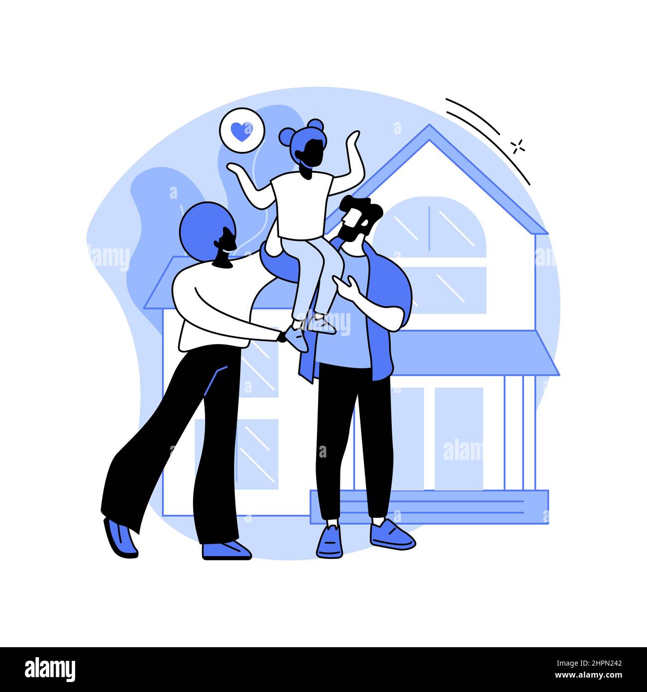 Foster parent abstract concept vector illustration Stock Vector Image ...