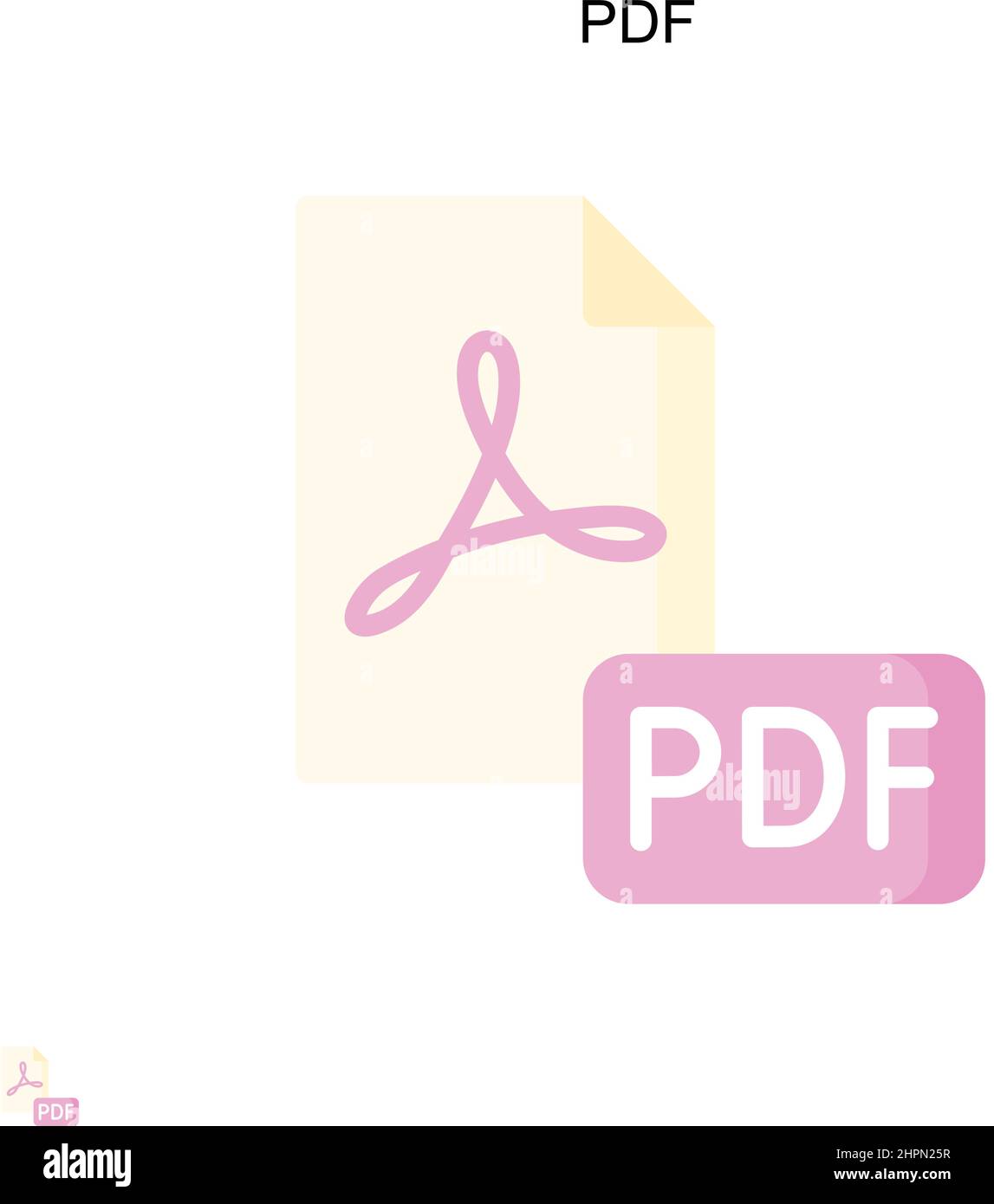 Pdf Simple Vector Icon Illustration Symbol Design Template For Web Mobile Ui Element Stock