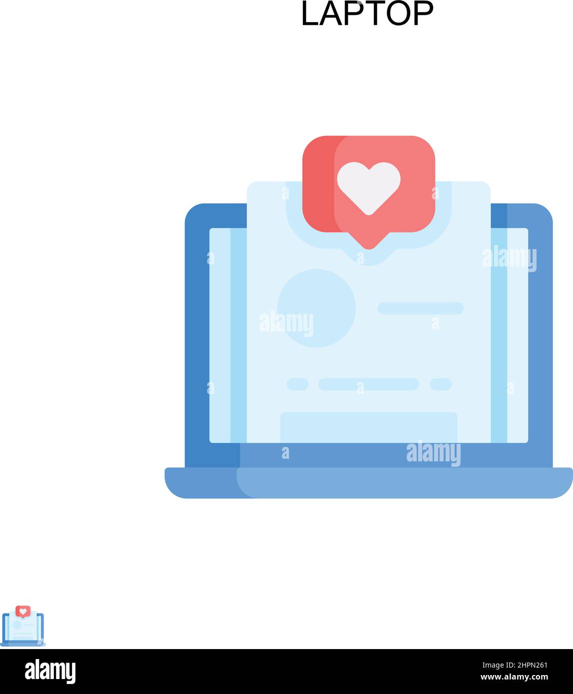 Laptop Simple vector icon. Illustration symbol design template for web ...