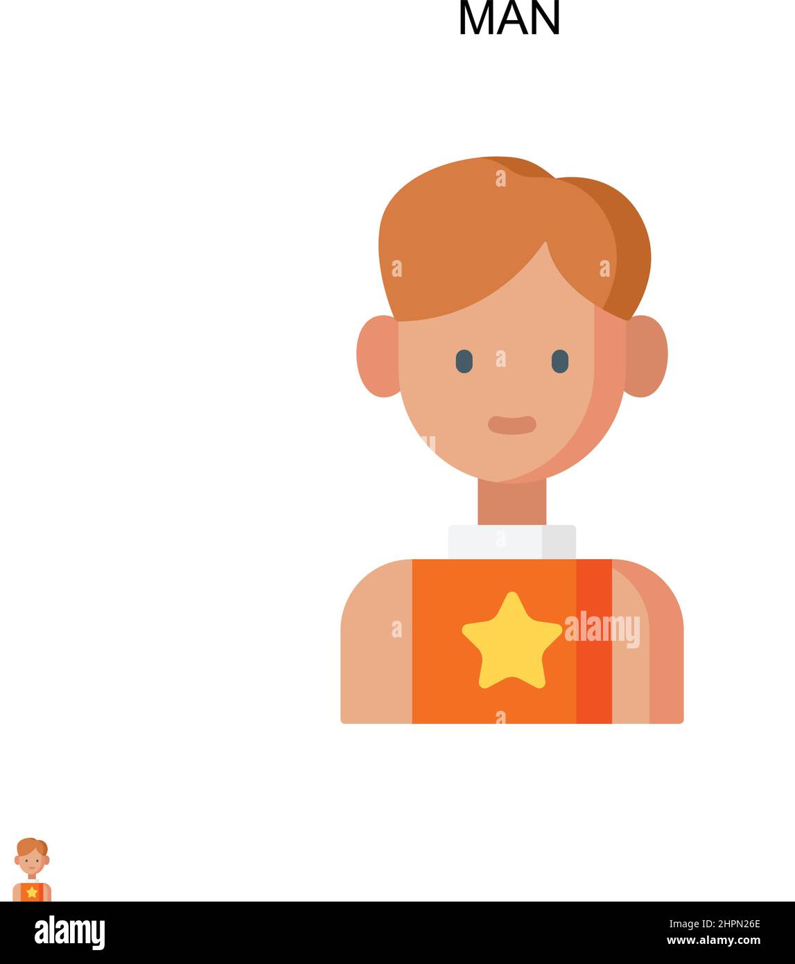 Man Simple vector icon. Illustration symbol design template for web ...