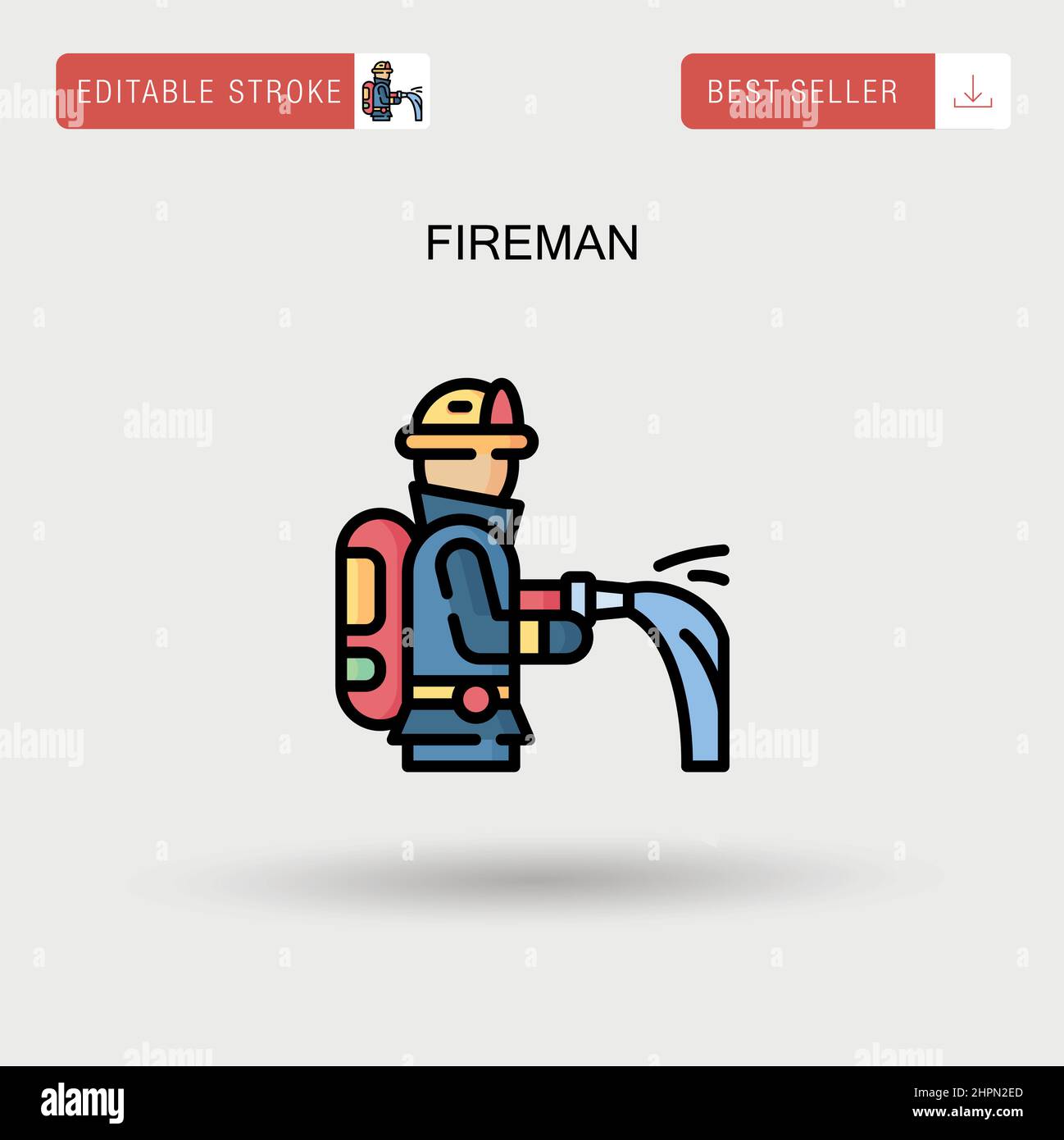 Portrait fireman Stock Vector Images - Alamy