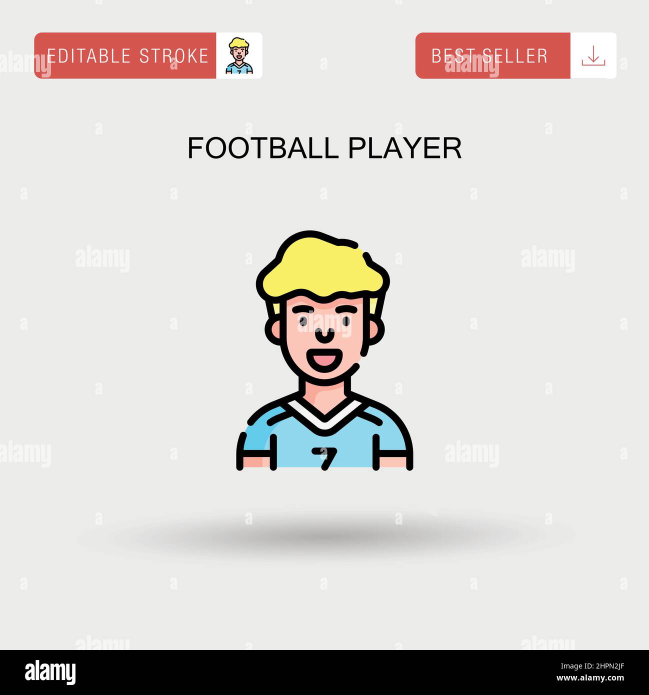 Football player Simple vector icon Stock Vector Image & Art - Alamy