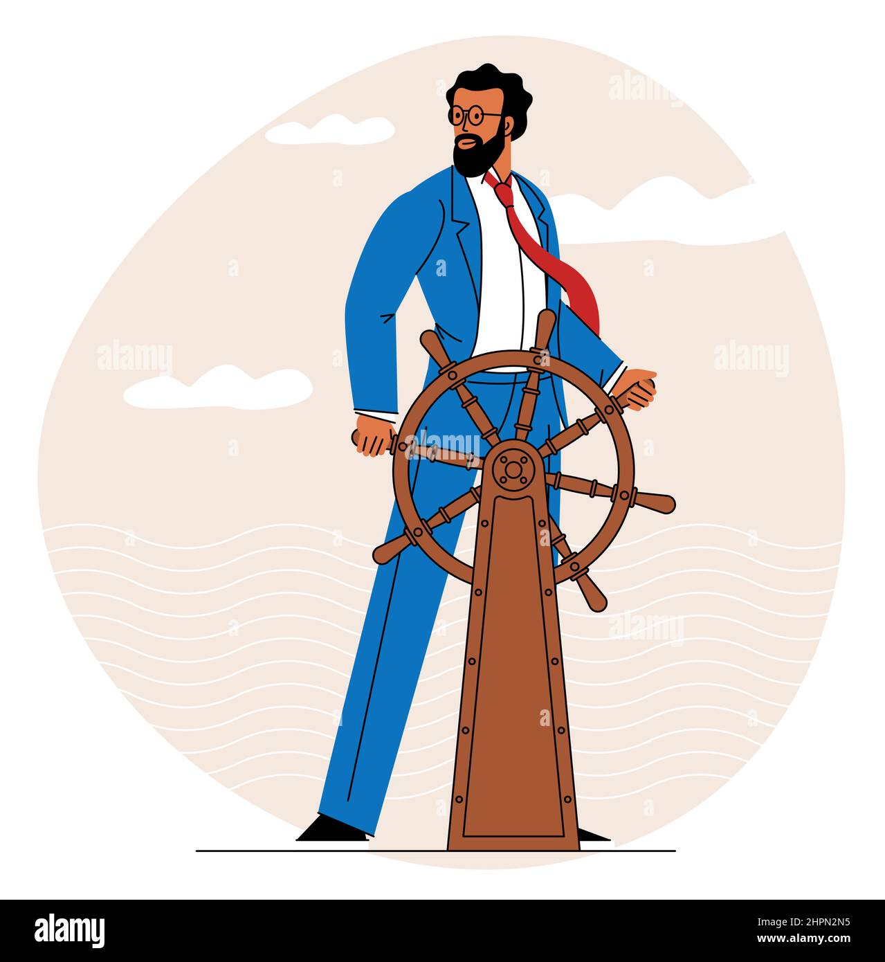 Business captain vector concept Stock Vector Image & Art - Alamy