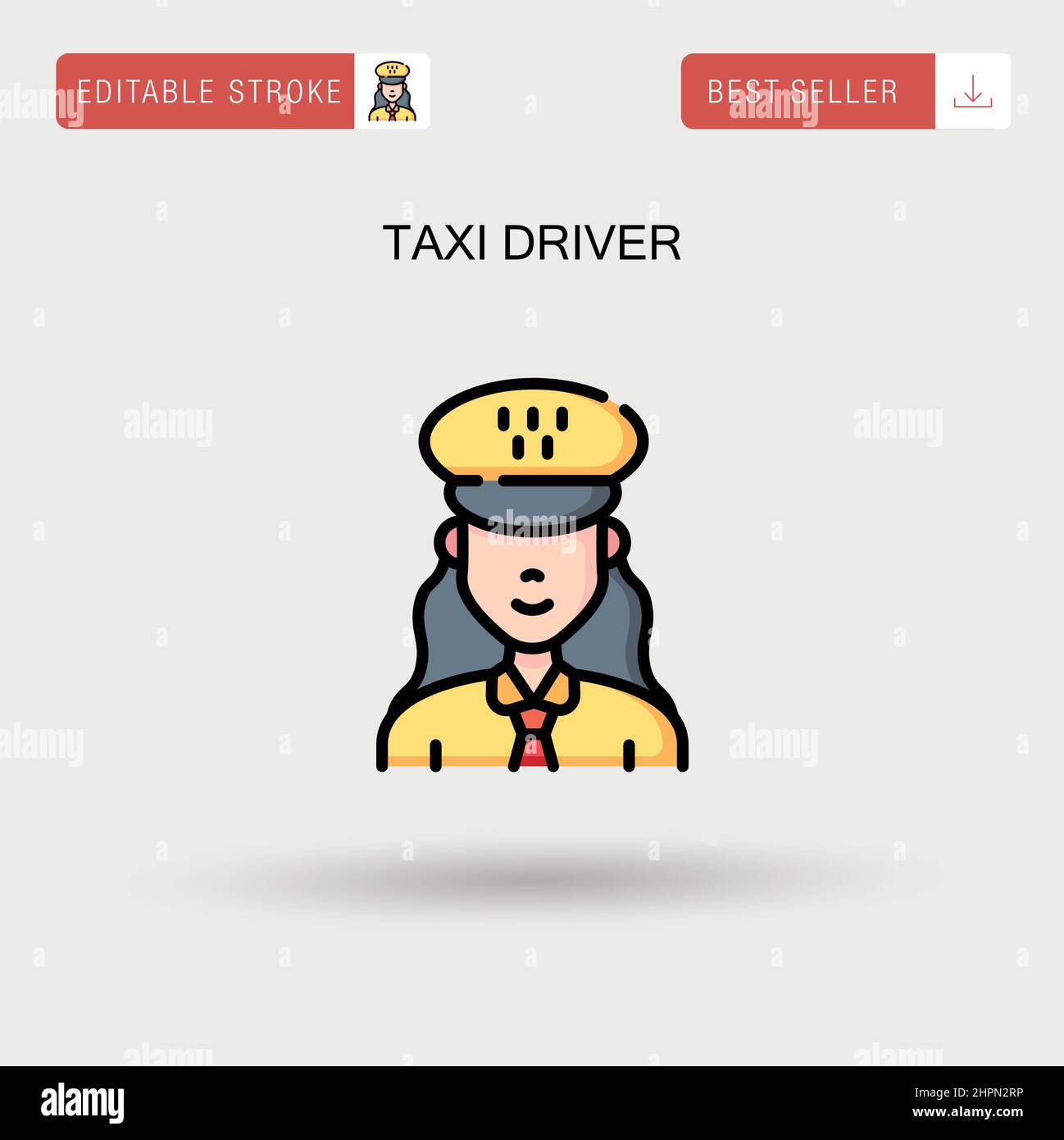 Taxi driver Simple vector icon Stock Vector Image & Art - Alamy