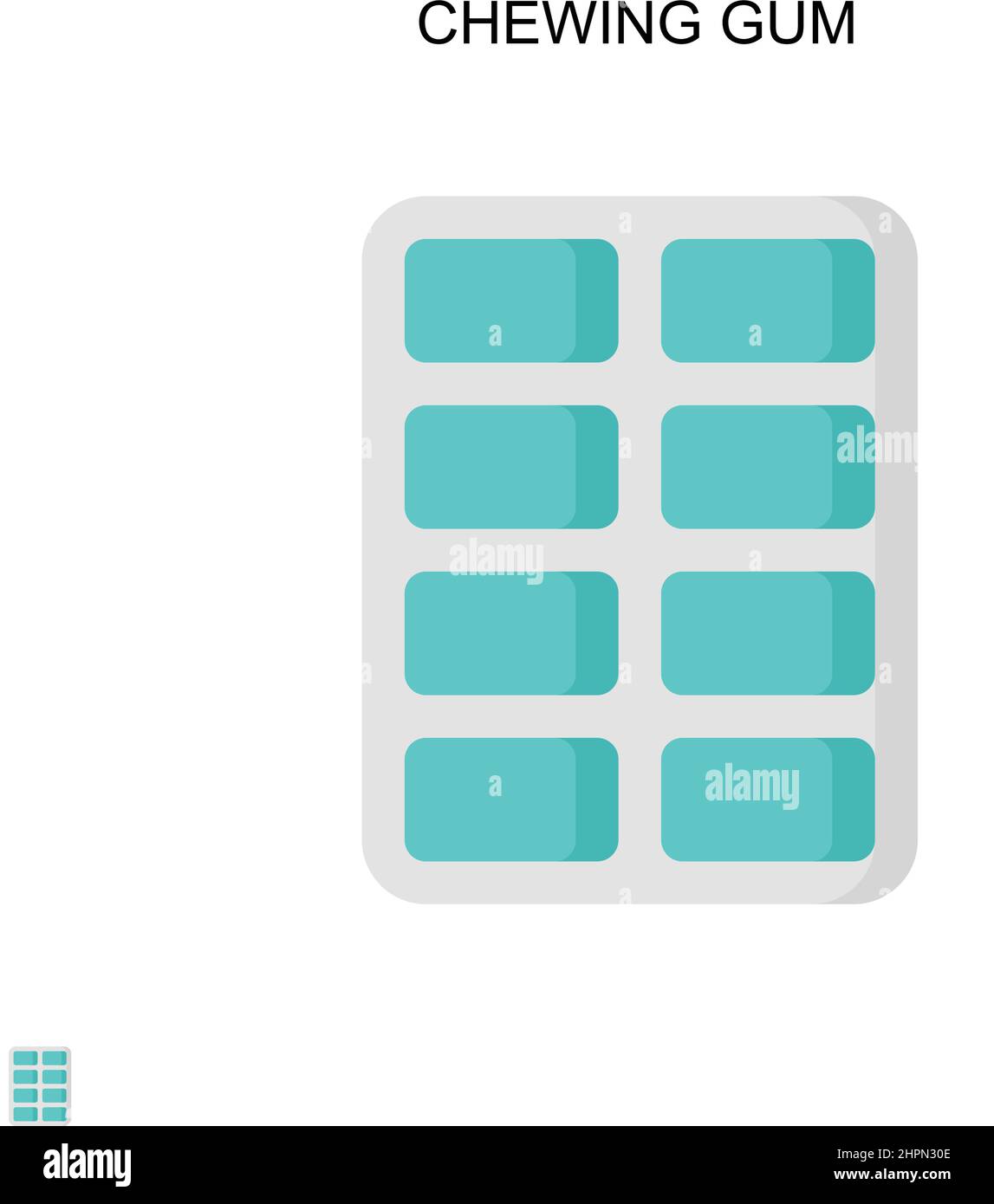 Chewing gum Simple vector icon. Illustration symbol design template for ...