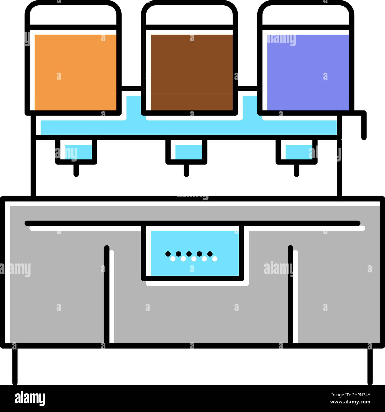 chocolate filling machine color icon vector illustration Stock Vector ...