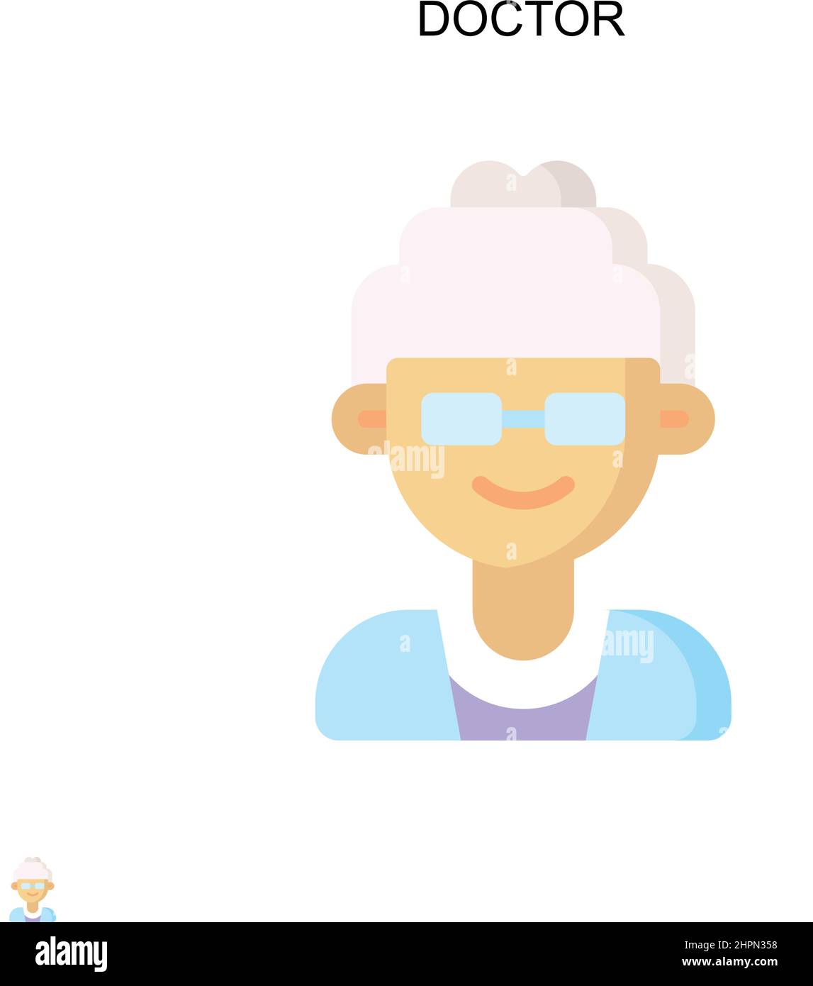 Doctor Simple vector icon. Illustration symbol design template for web ...