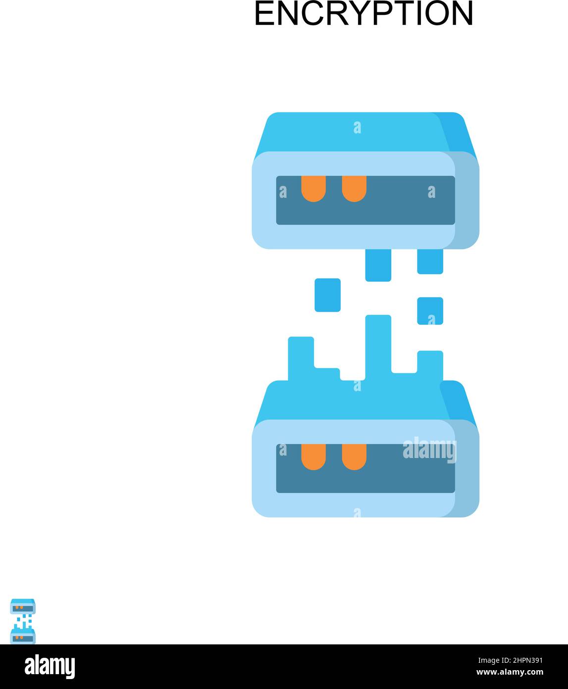 Encryption Simple vector icon. Illustration symbol design template for ...
