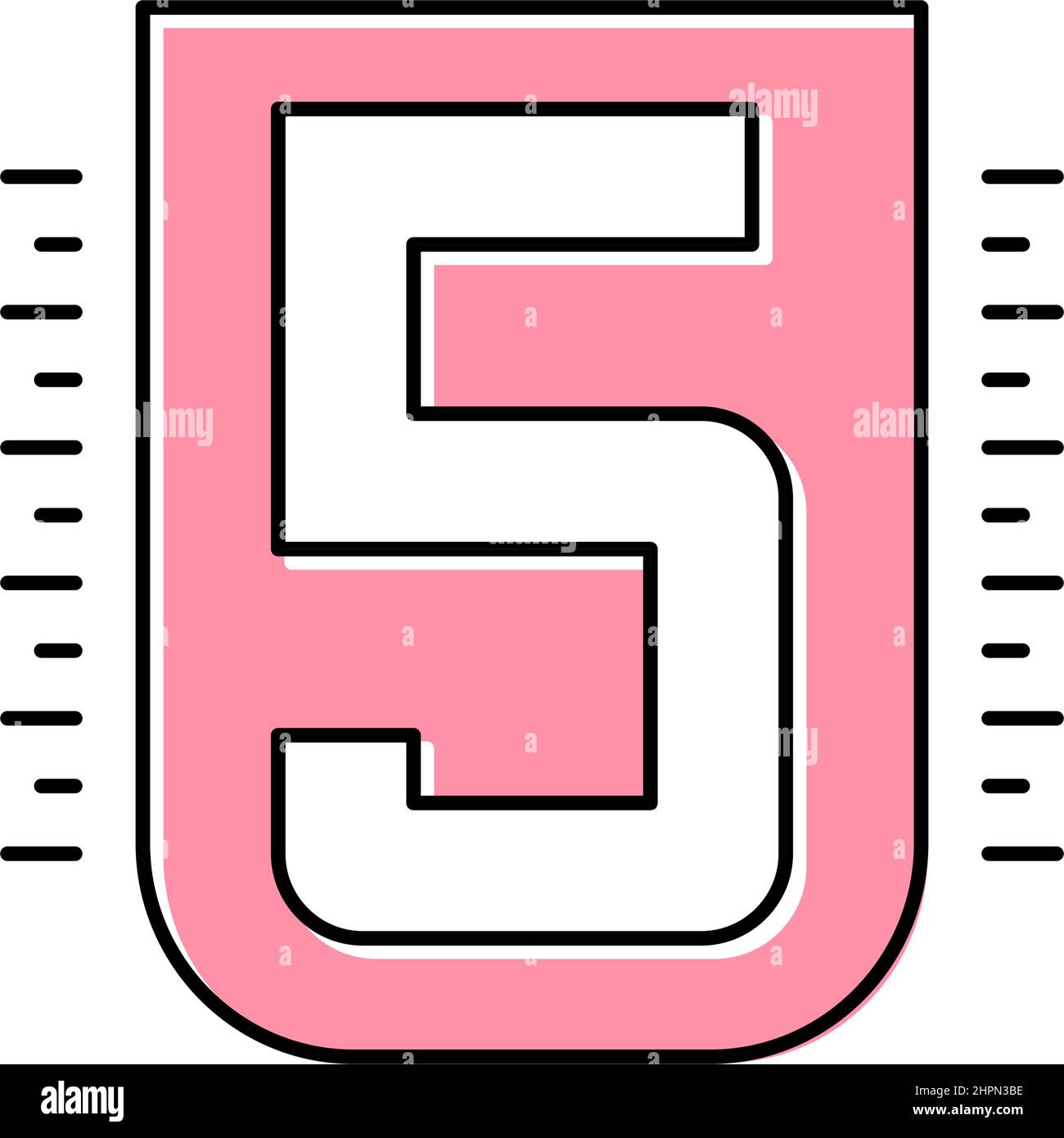 five number color icon vector illustration Stock Vector Image & Art - Alamy