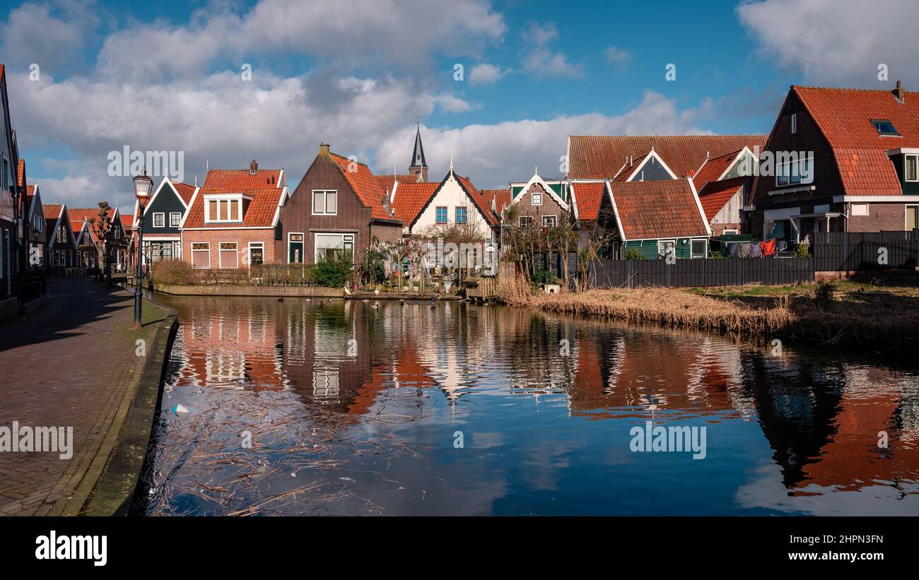 Volendam a tourist place in the Netherlands with the beautiful little ...