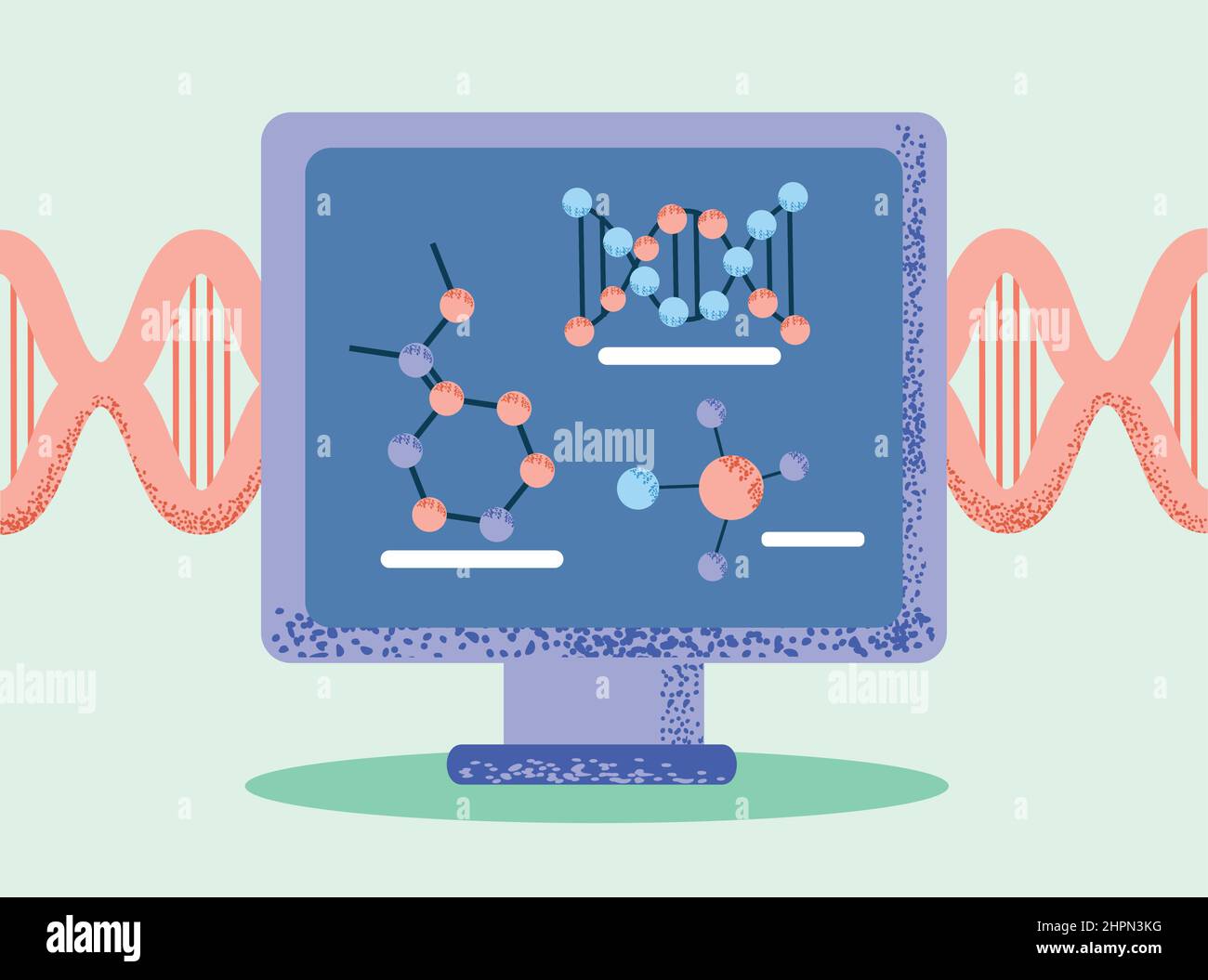 computer dna genetic study Stock Vector Image & Art - Alamy