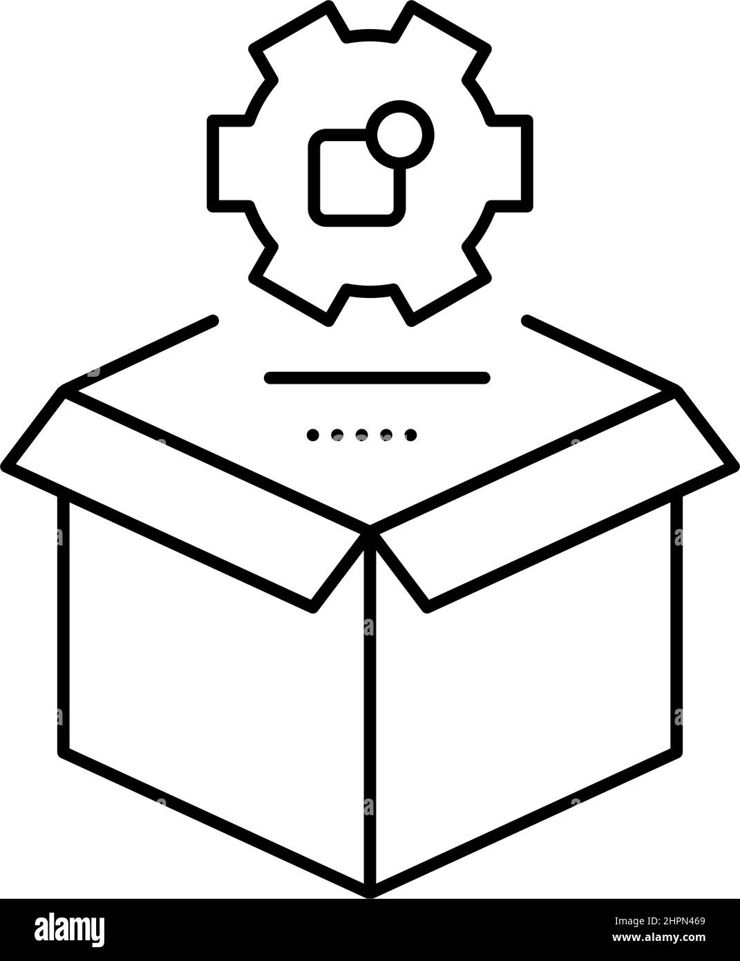 production process line icon vector illustration Stock Vector Image ...