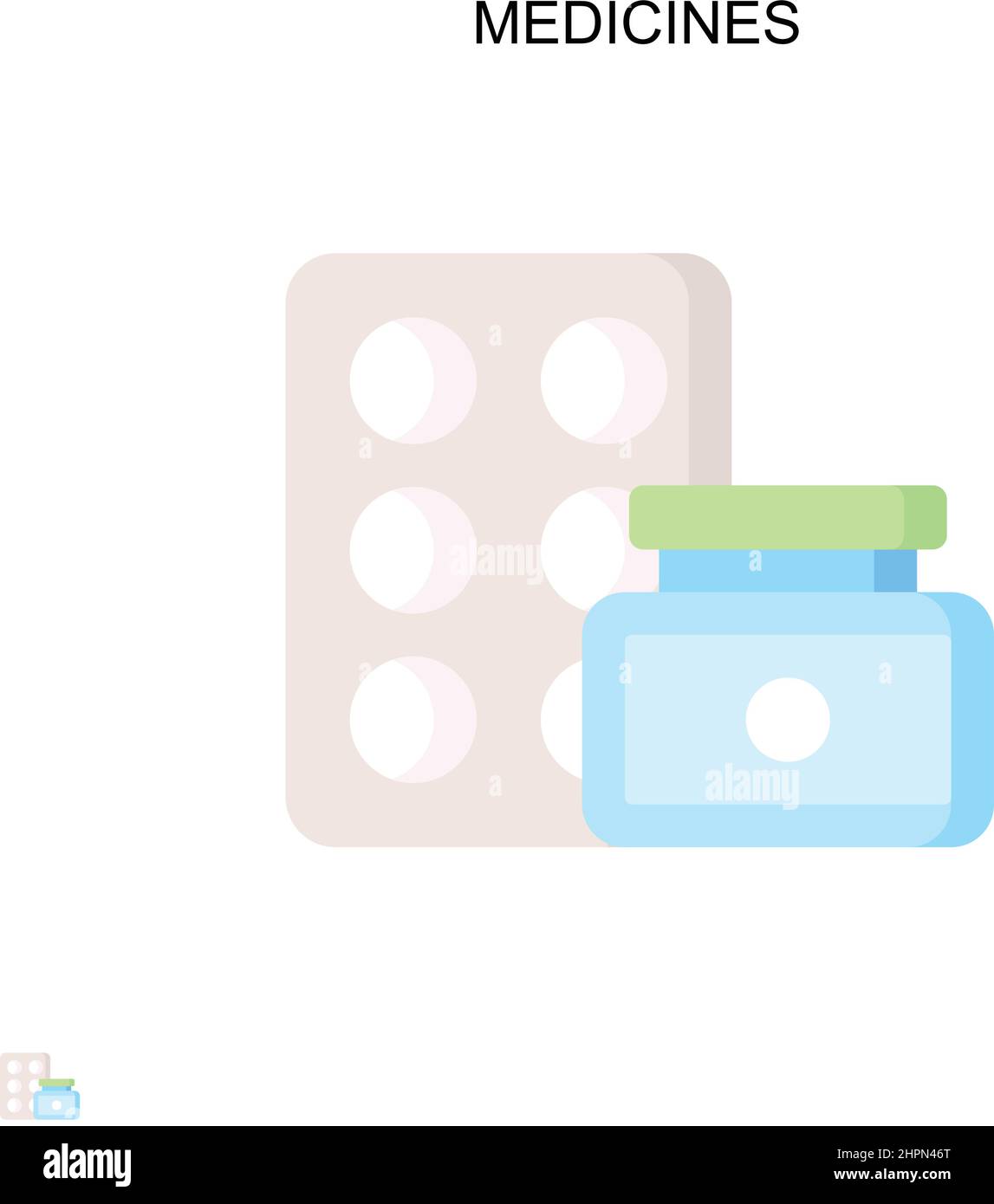 Medicines Simple vector icon. Illustration symbol design template for ...