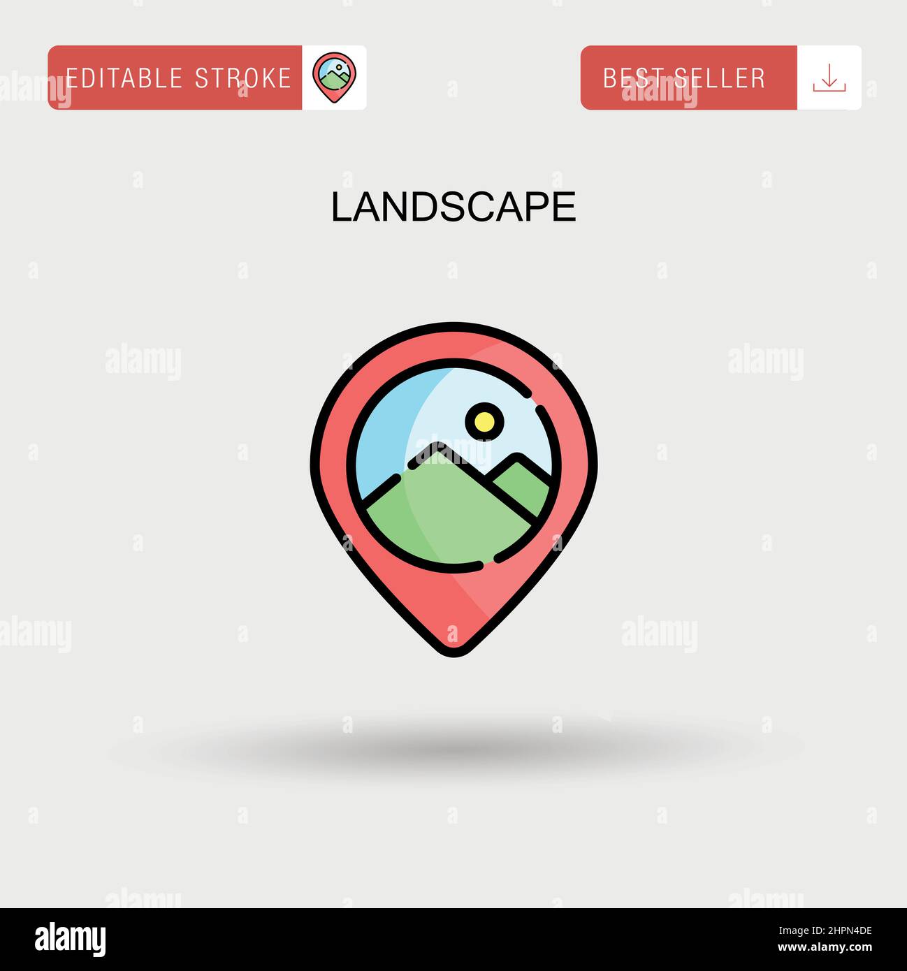 Beautiful scenery landscape sea Stock Vector Images - Alamy