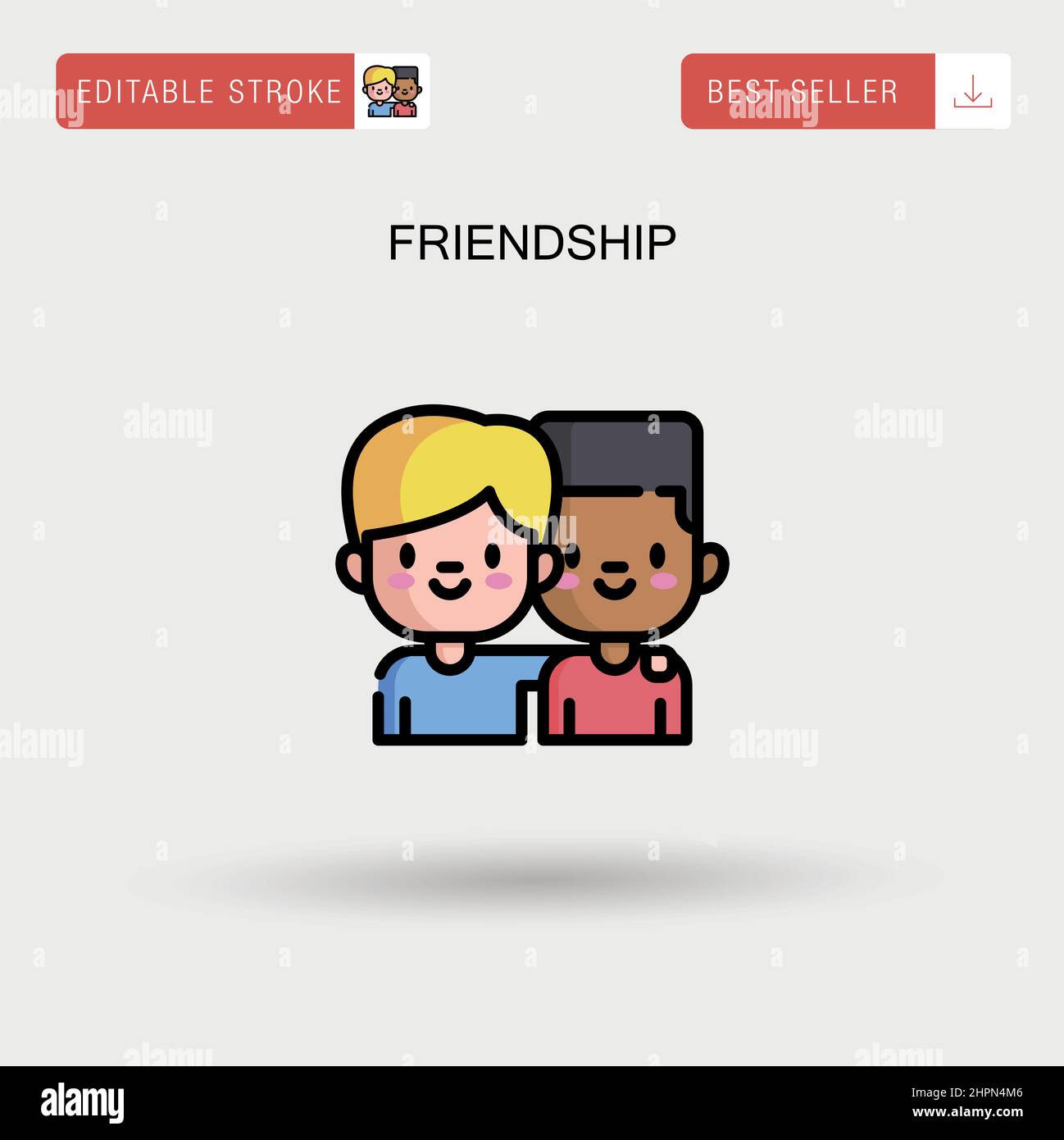 Friendship Simple vector icon Stock Vector Image & Art - Alamy