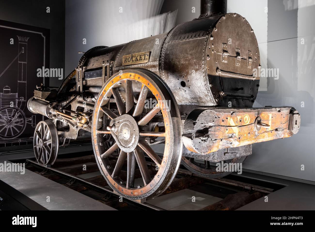 York.Yorkshire.United Kingdom.February 13th 2022.A Stephensons Rocket ...