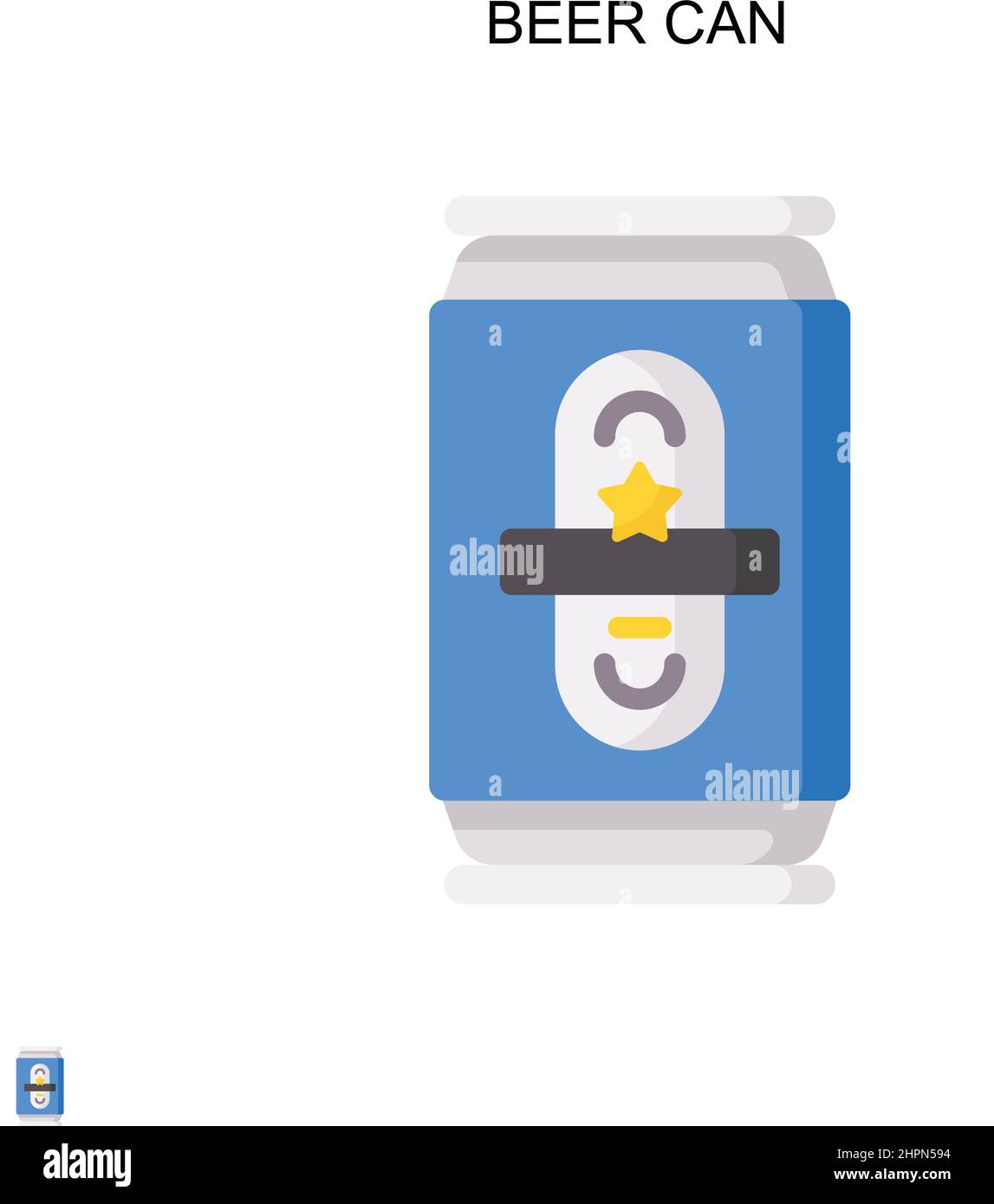 Beer can Simple vector icon. Illustration symbol design template for ...