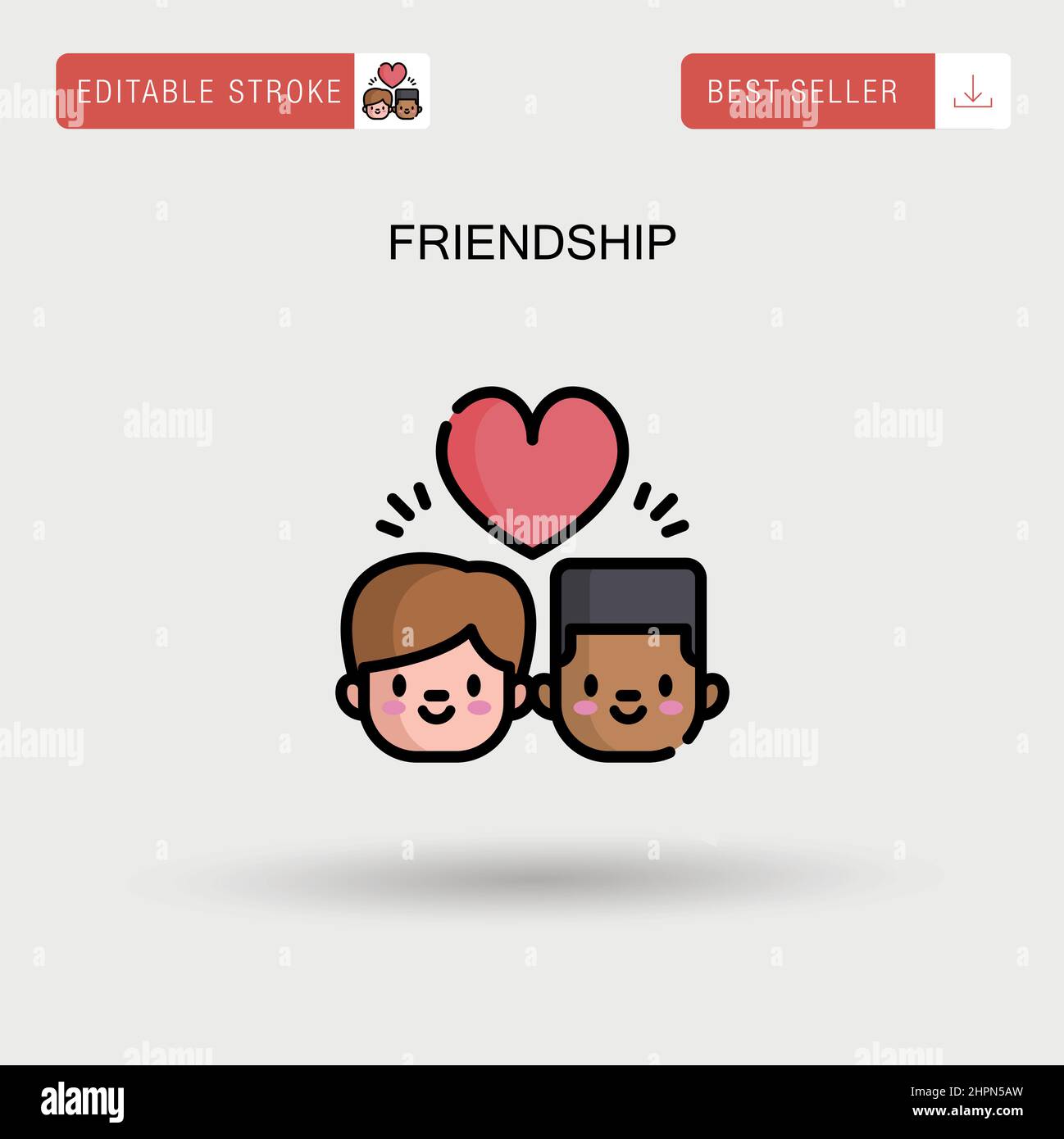 Friendship Simple vector icon Stock Vector Image & Art - Alamy