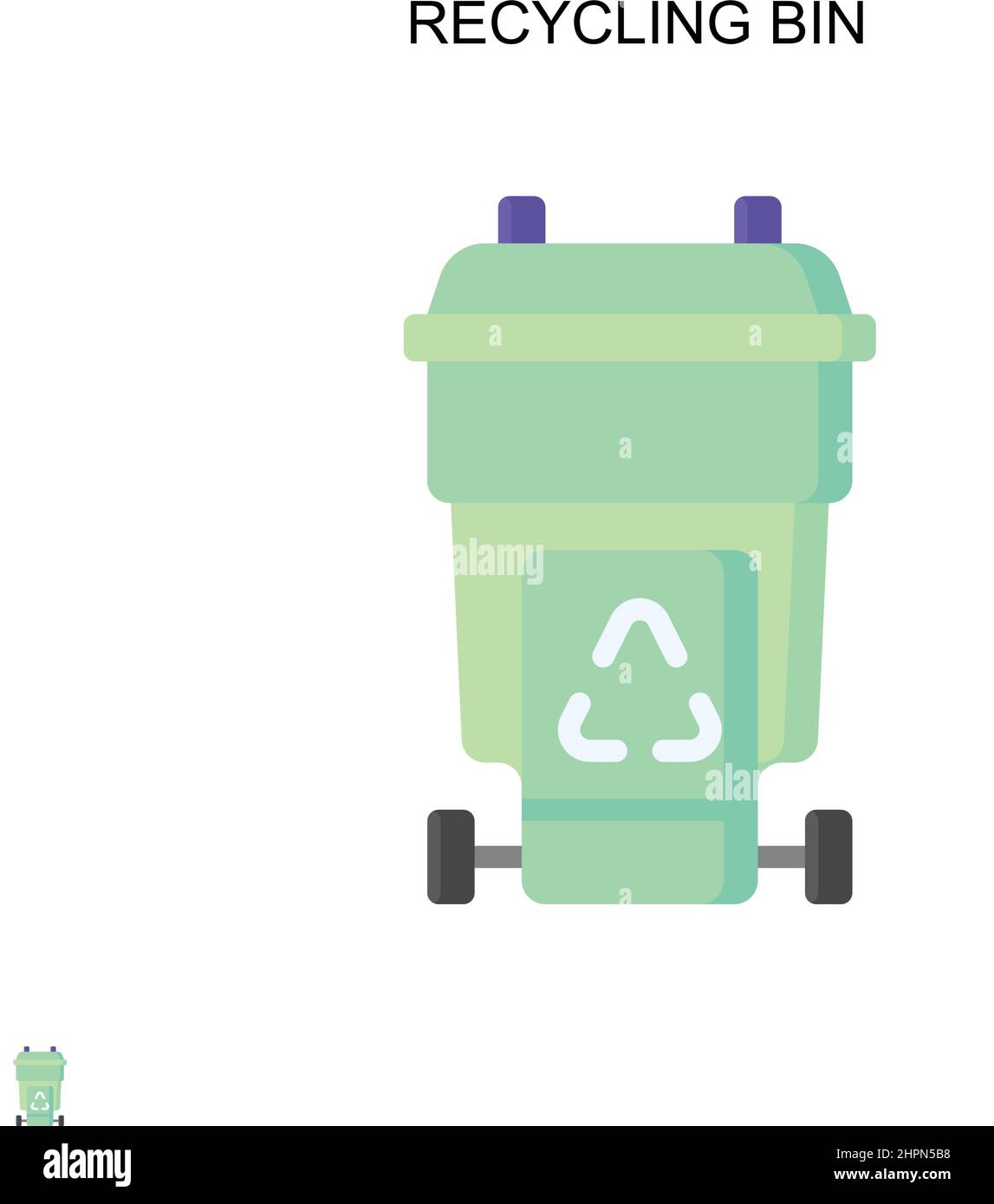Recycling bin Simple vector icon. Illustration symbol design template ...