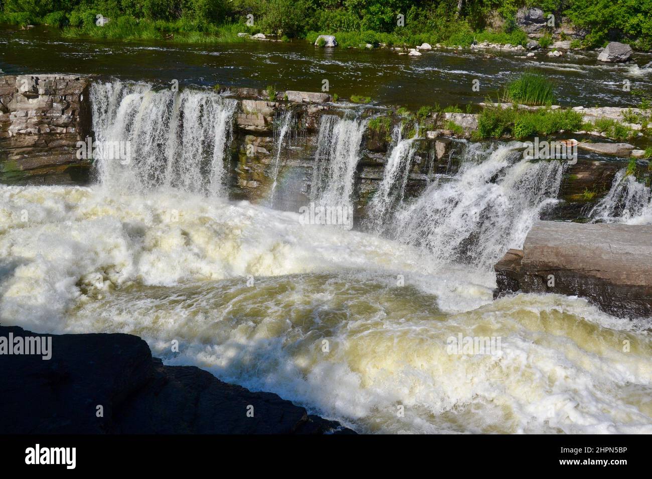 Closeup of Hog's Back Falls along the Rideau River during Spring Stock ...
