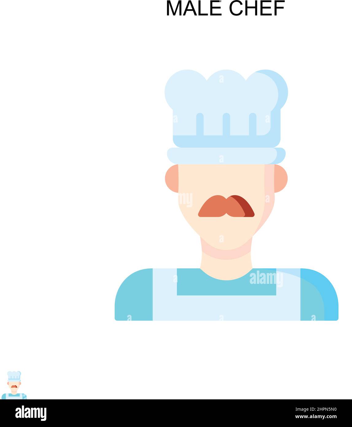 Male chef Simple vector icon. Illustration symbol design template for ...