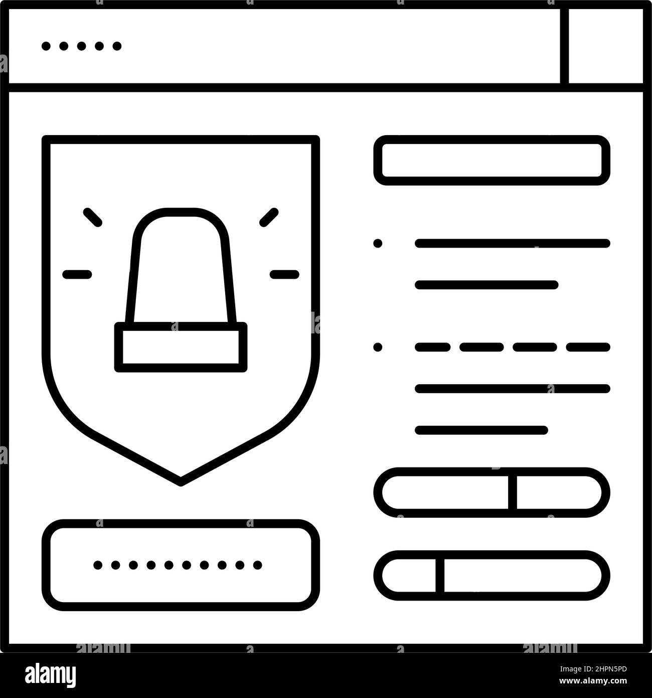 protection system line icon vector illustration Stock Vector Image ...