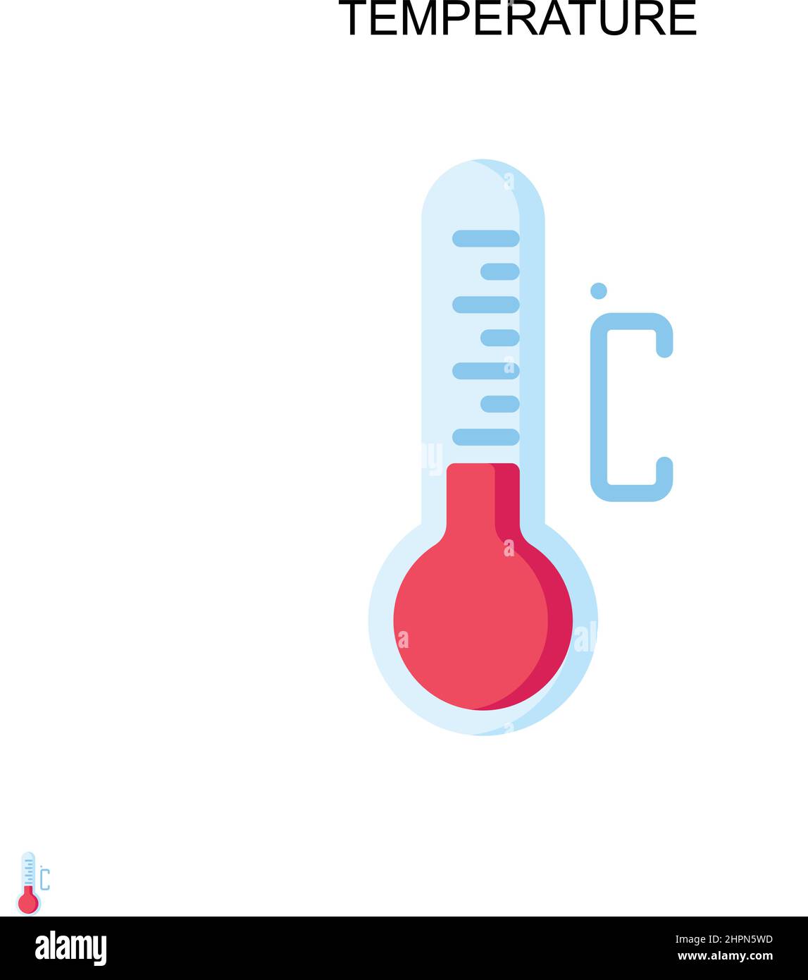 Temperature Simple vector icon. Illustration symbol design template for ...