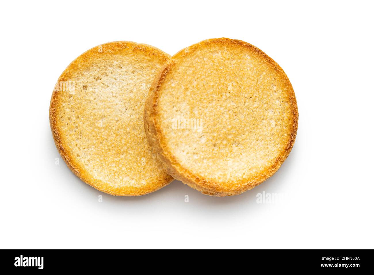 Dietary rusks bread. Crusty biscuits isolated on a white background ...