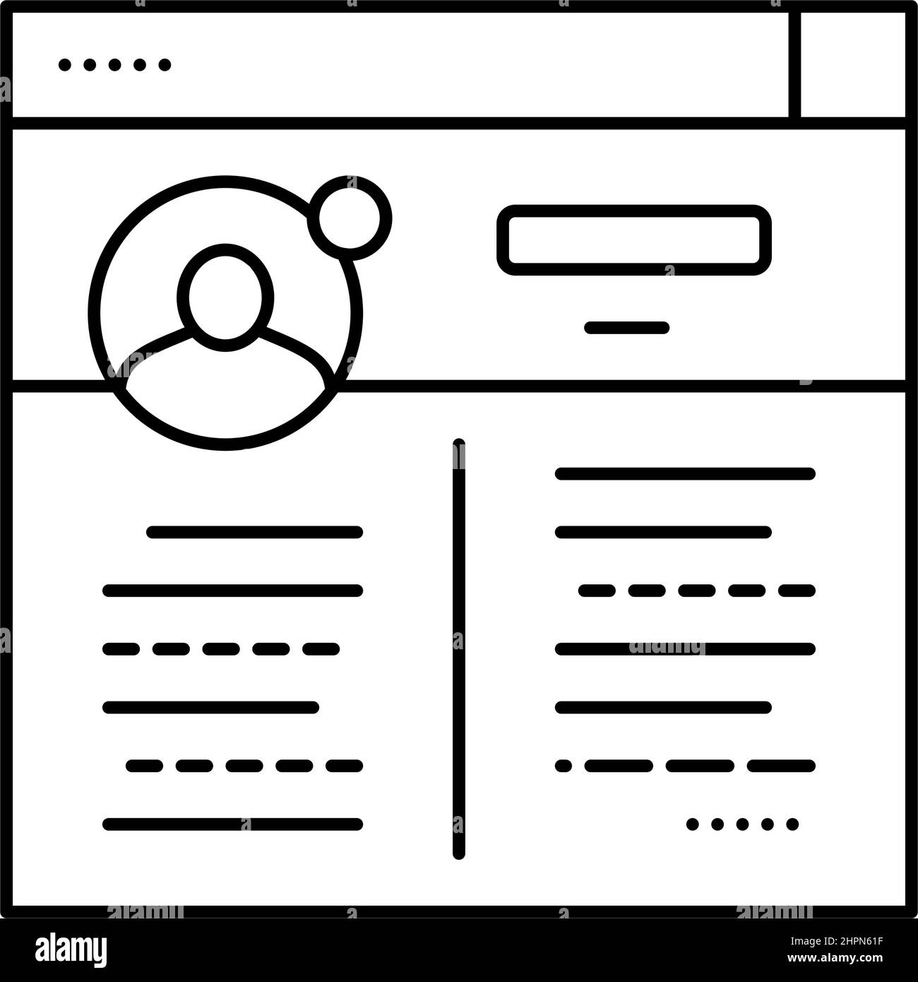 blog social media line icon vector illustration Stock Vector Image ...