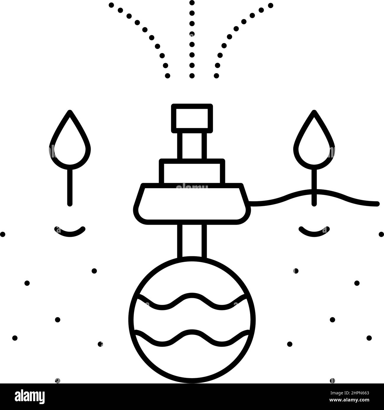 irrigation system from drain line icon vector illustration Stock Vector ...